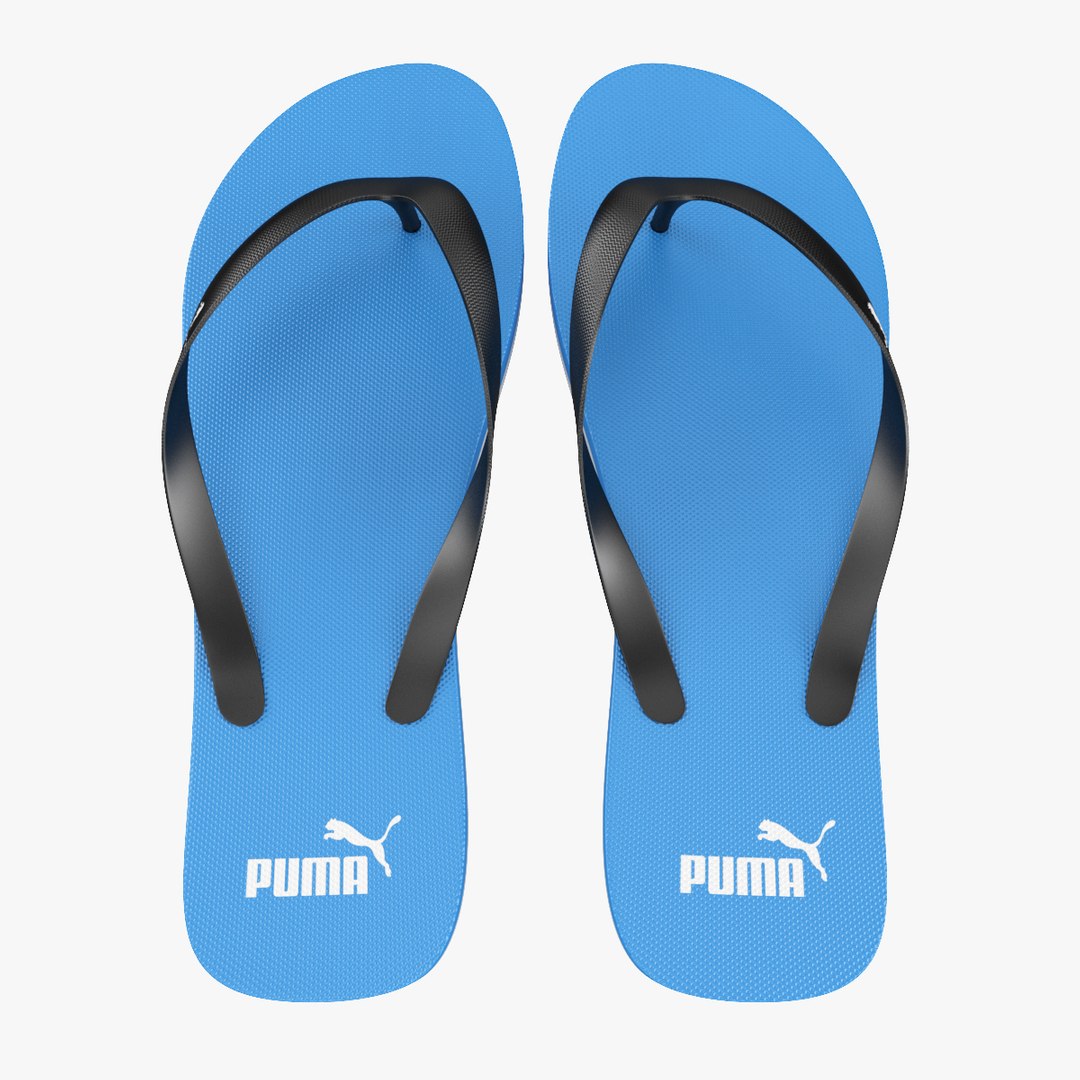 3d Puma Flip-flops Blue Model