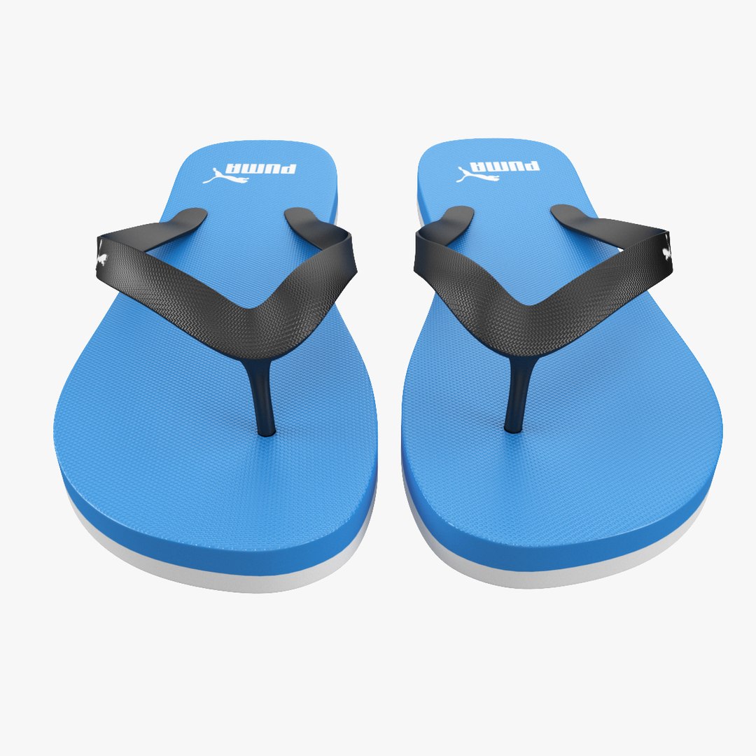 3d Puma Flip-flops Blue Model