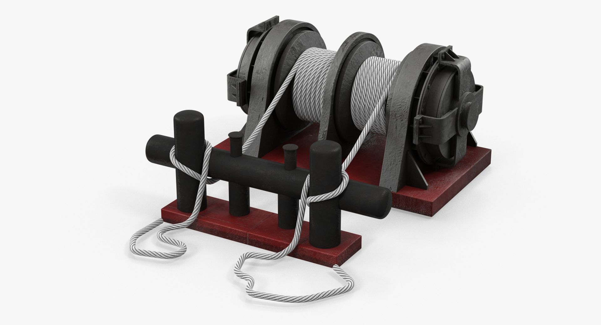 Mooring Bollard Ship Ropes 3D - TurboSquid 1298712