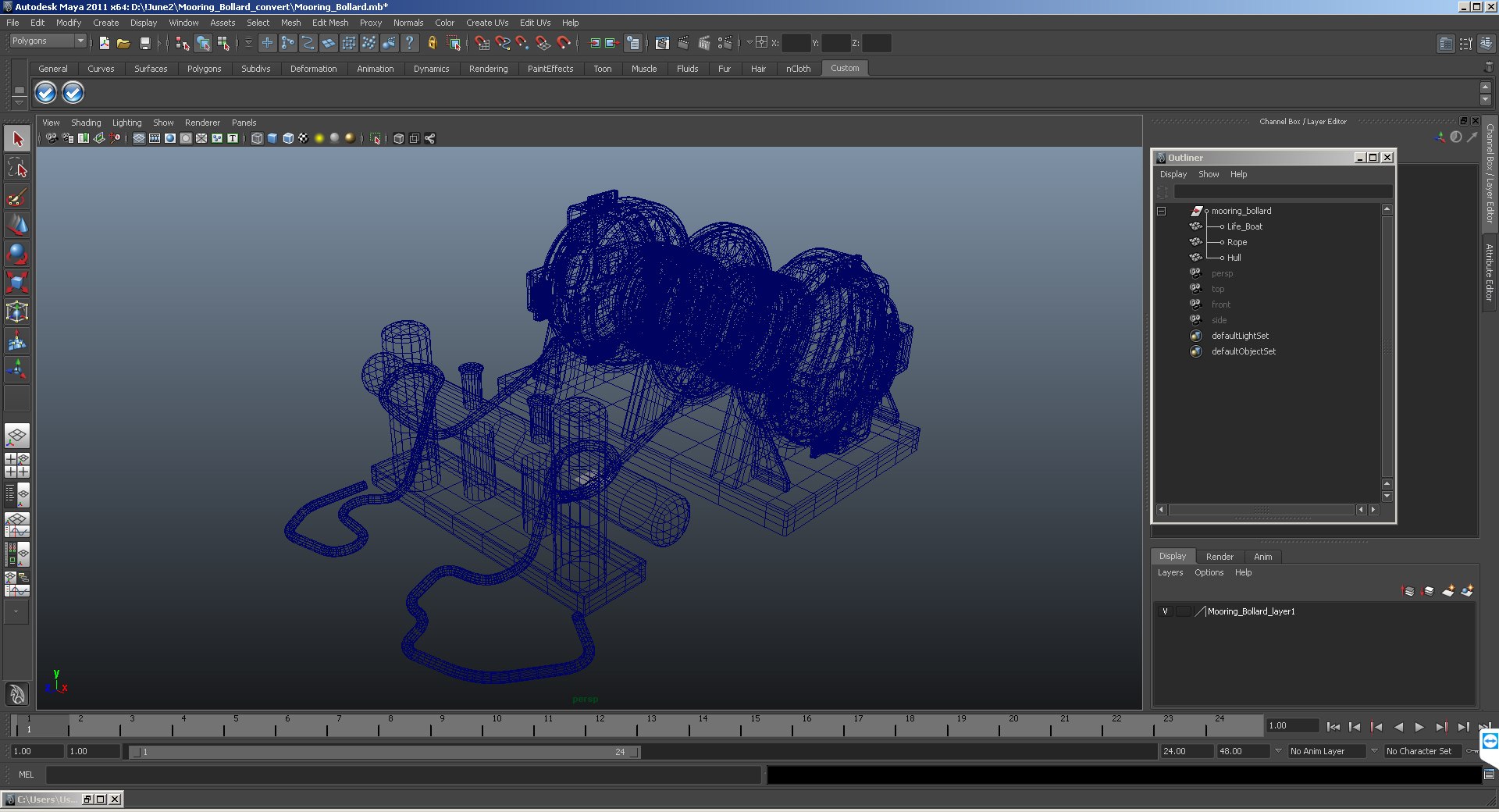 Mooring Bollard Ship Ropes 3D - TurboSquid 1298712