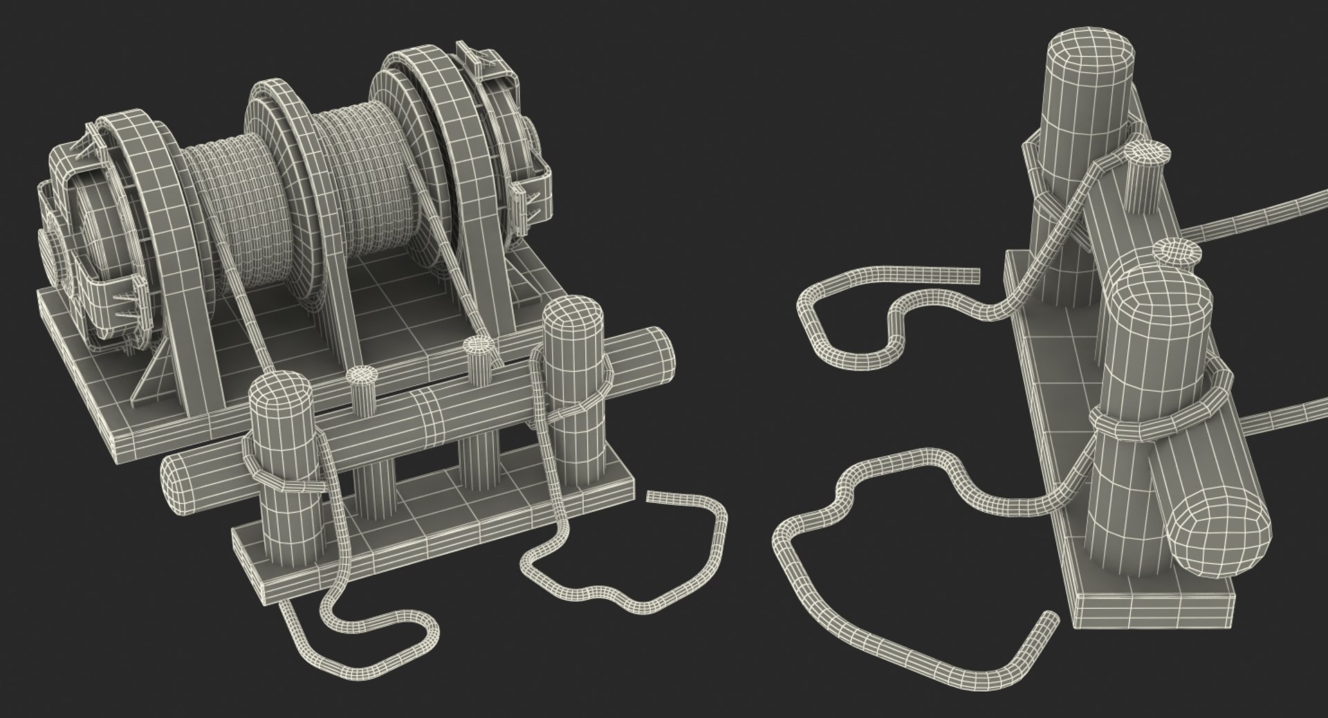 Mooring Bollard Ship Ropes 3D - TurboSquid 1298712