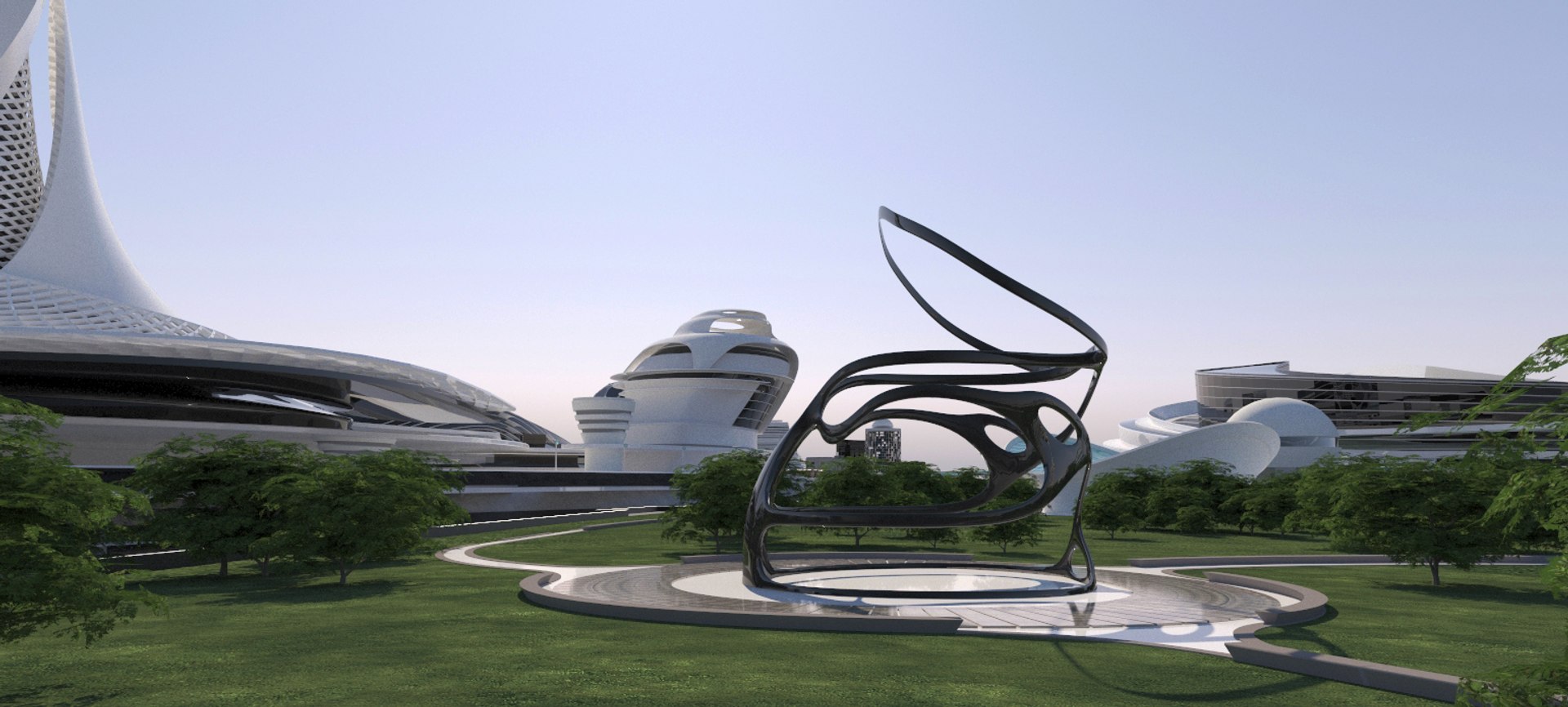 Cities Future Buildings Architectural 3d Model