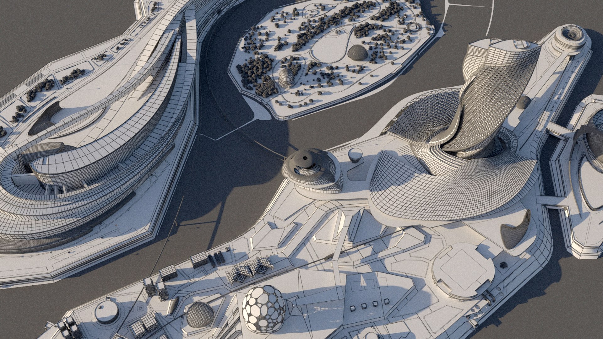 Cities Future Buildings Architectural 3d Model