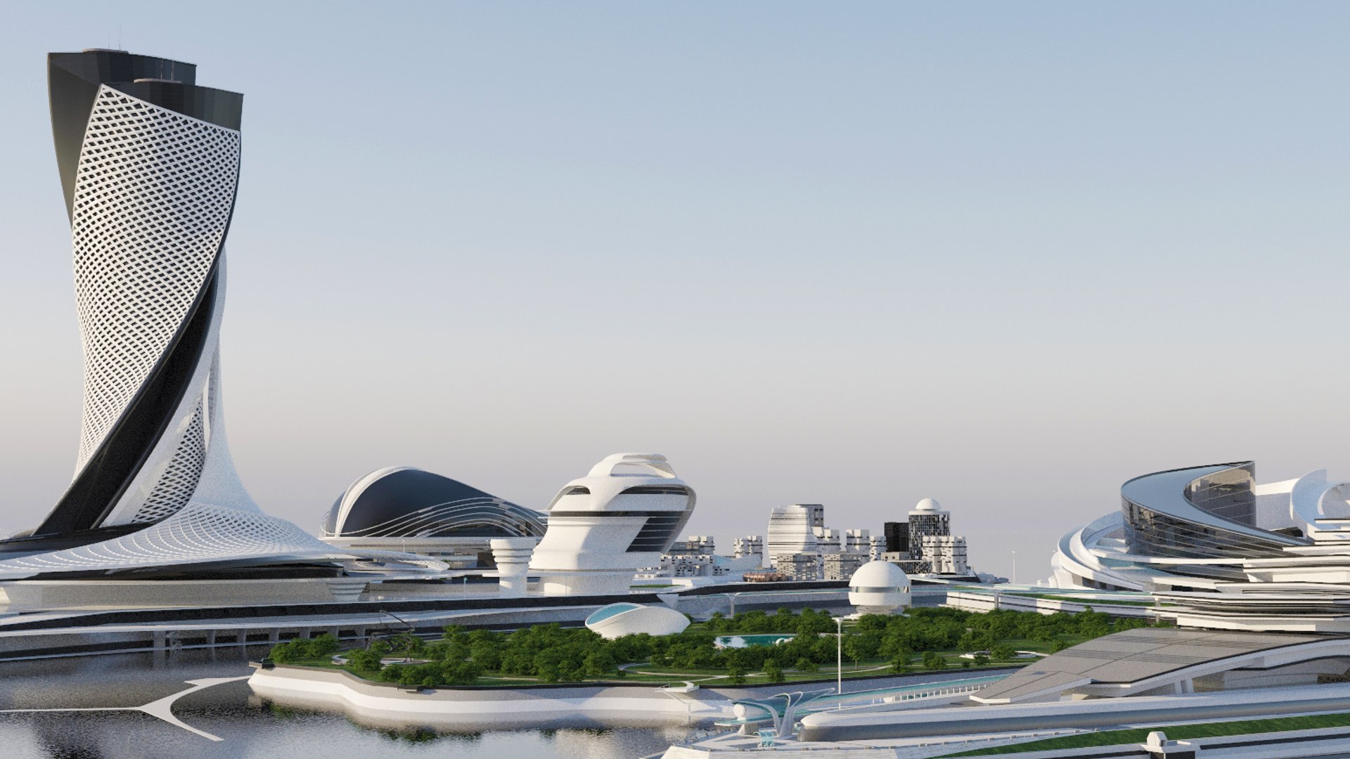 Cities Future Buildings Architectural 3d Model