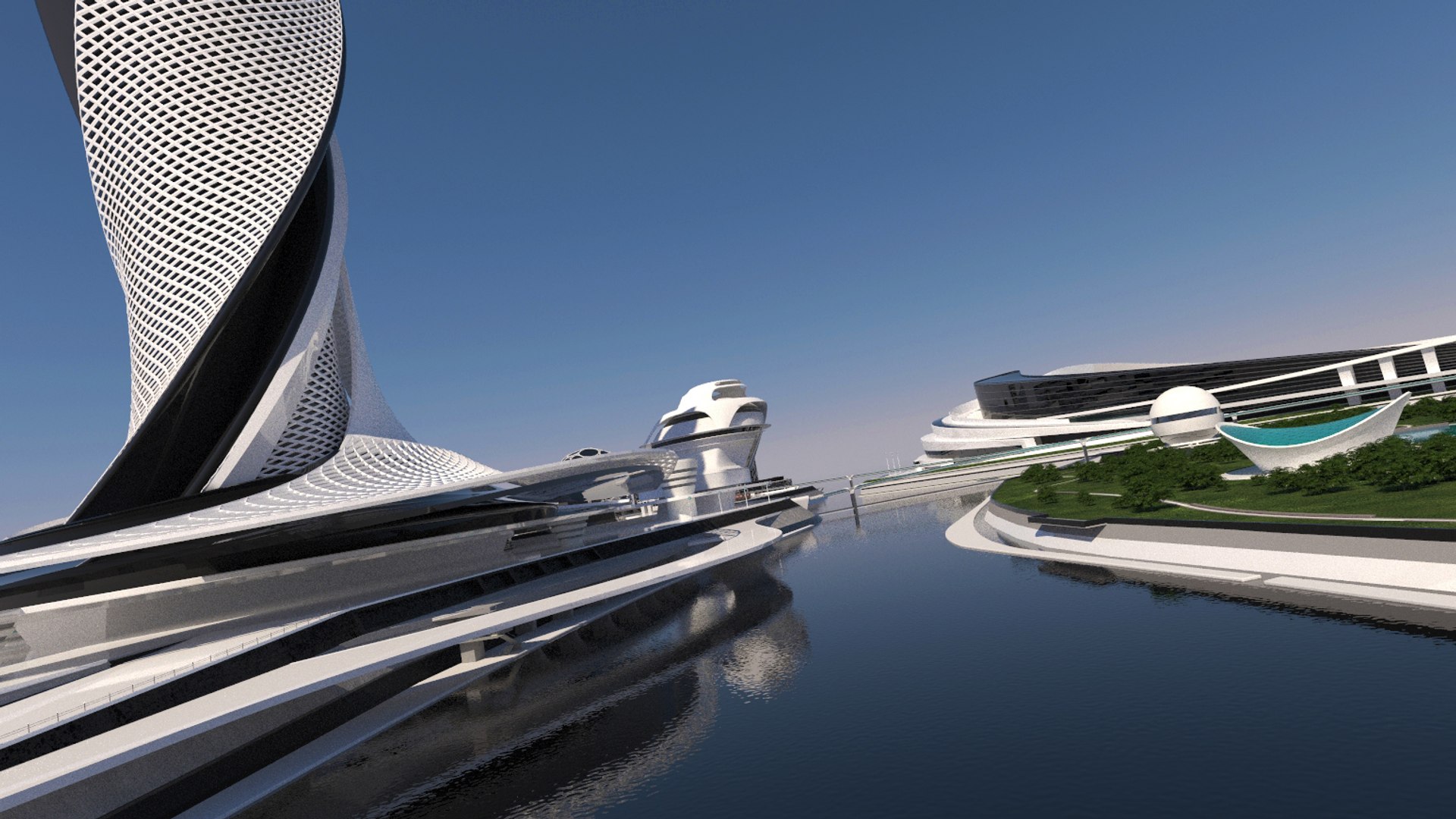 Cities Future Buildings Architectural 3d Model