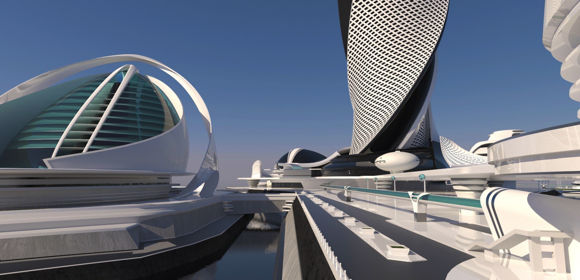 Cities Future Buildings Architectural 3d Model