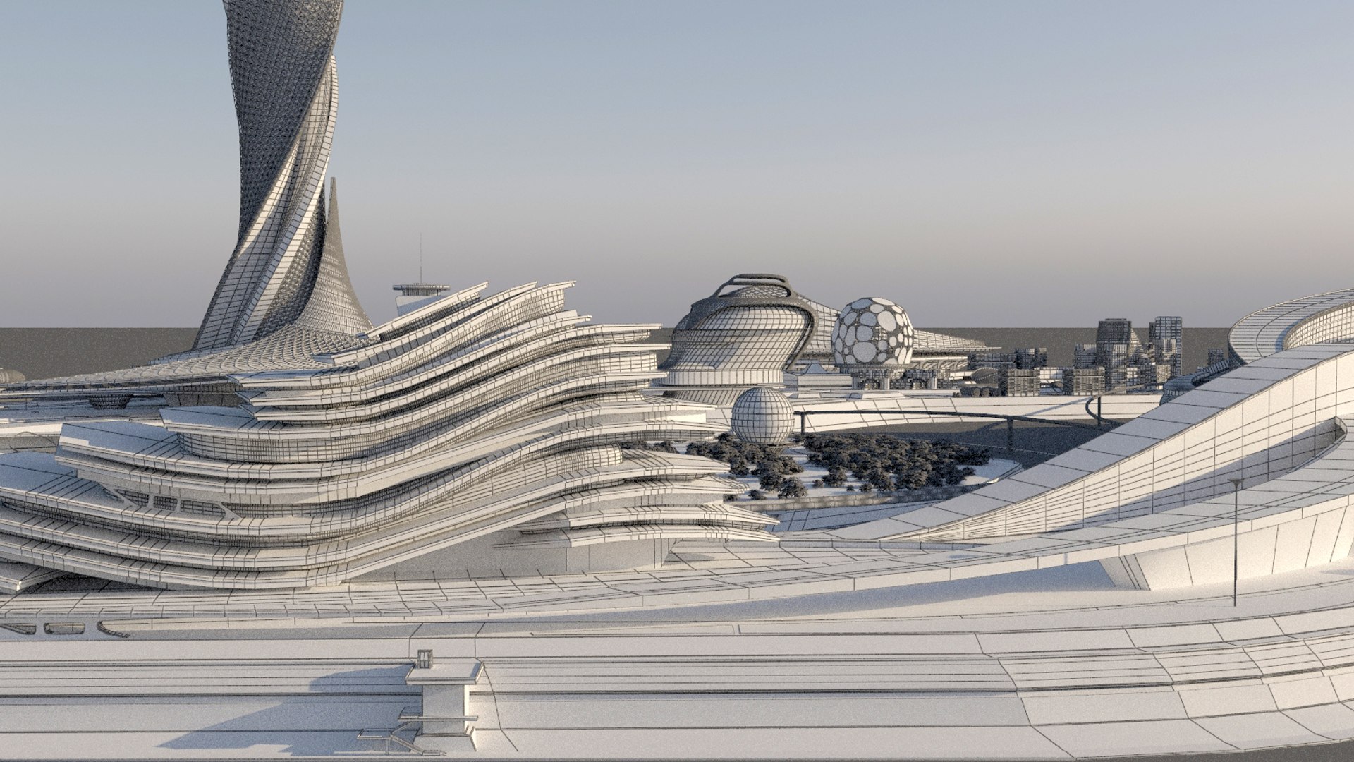 Cities Future Buildings Architectural 3d Model