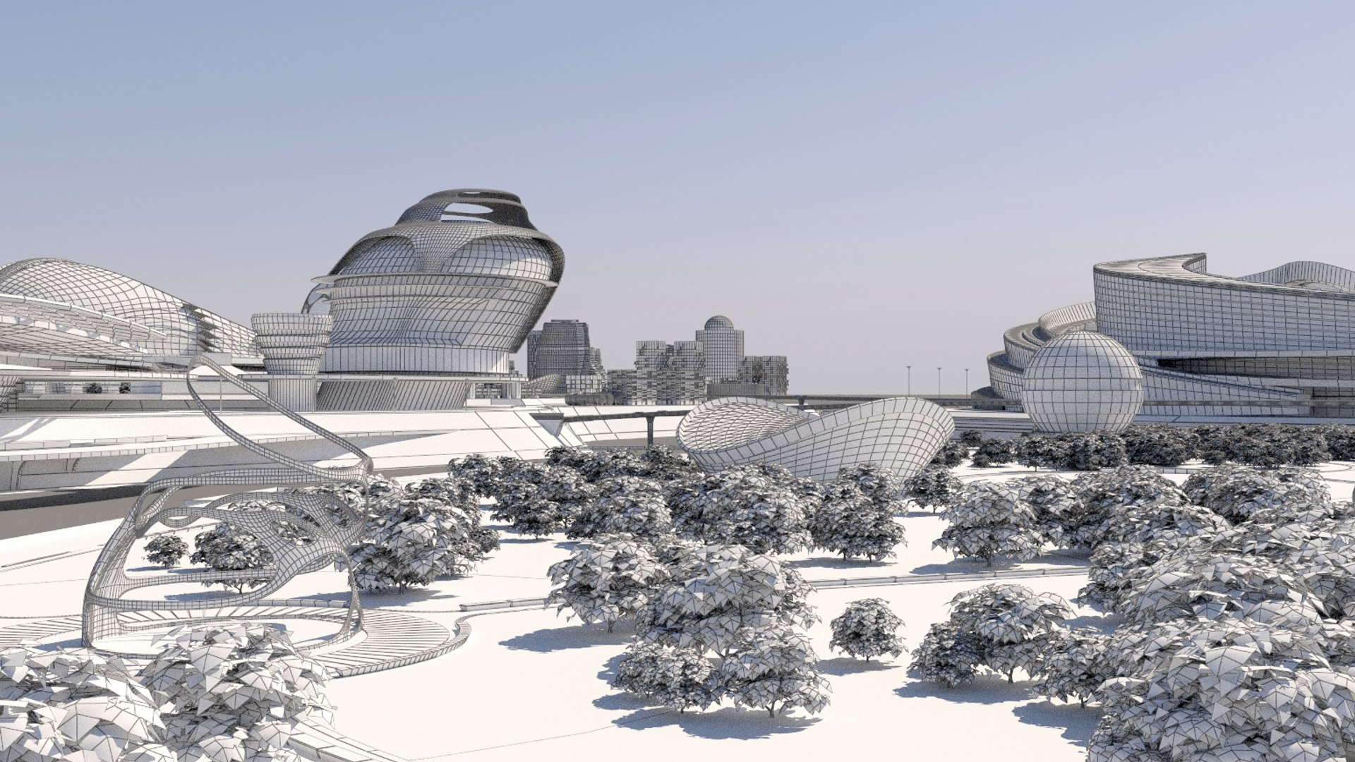 Cities Future Buildings Architectural 3d Model