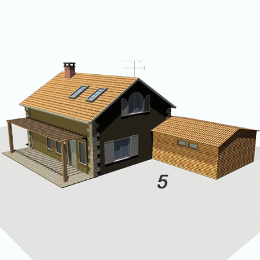 Neighborhood 3 Houses 3d 3ds