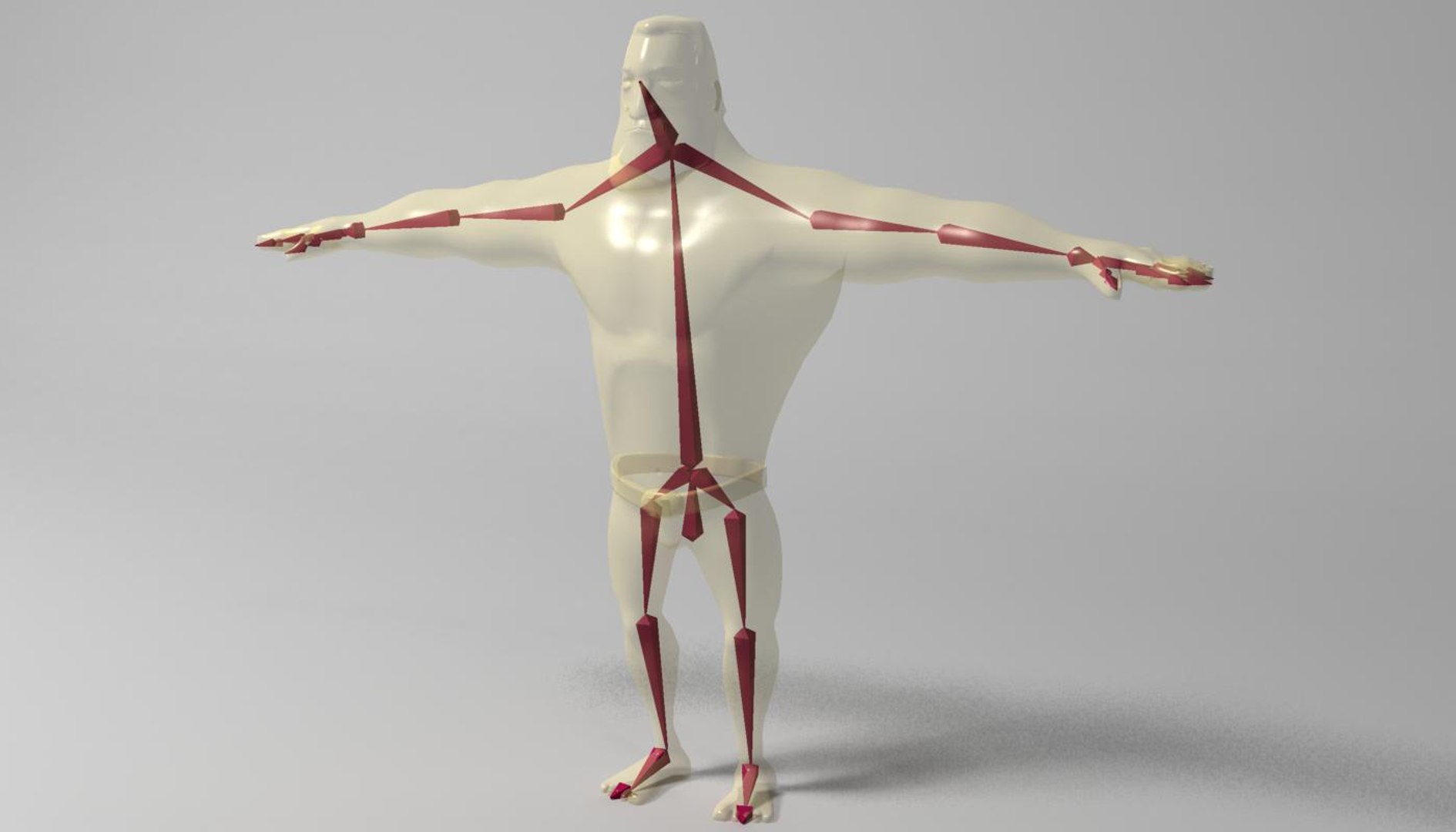 3D Model Cartoon Muscle Man Rigged - TurboSquid 1430626