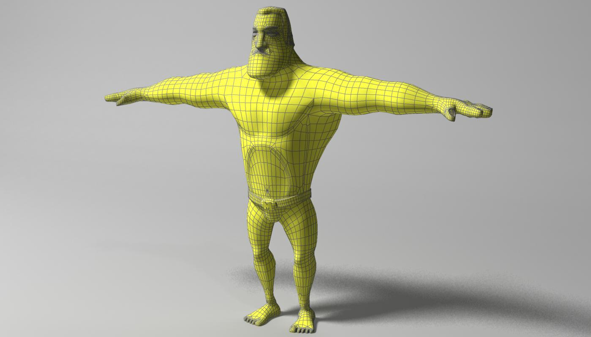 3D Model Cartoon Muscle Man Rigged - TurboSquid 1430626