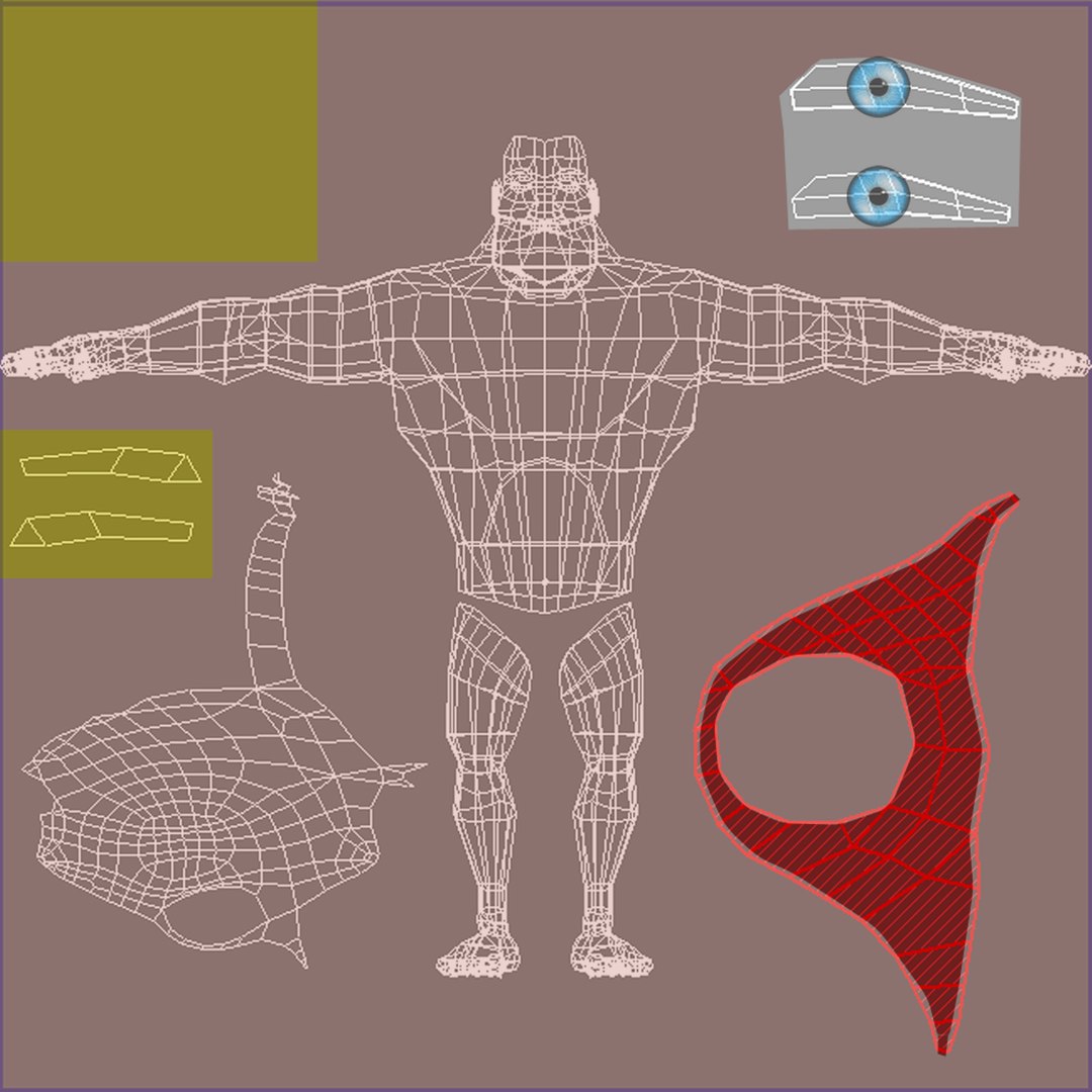 3D Model Cartoon Muscle Man Rigged - TurboSquid 1430626