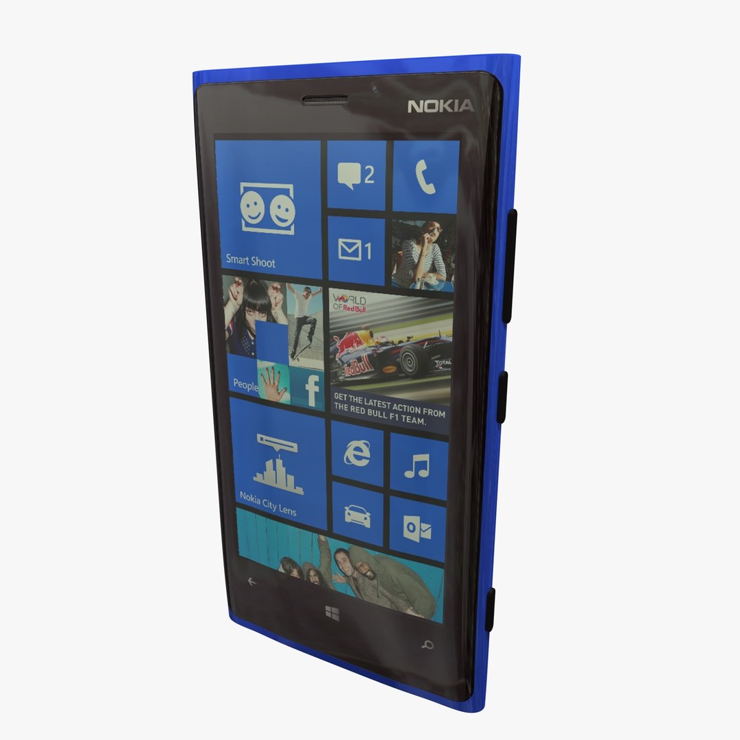 Nokia Lumia 920 Red Blue 3d Model
