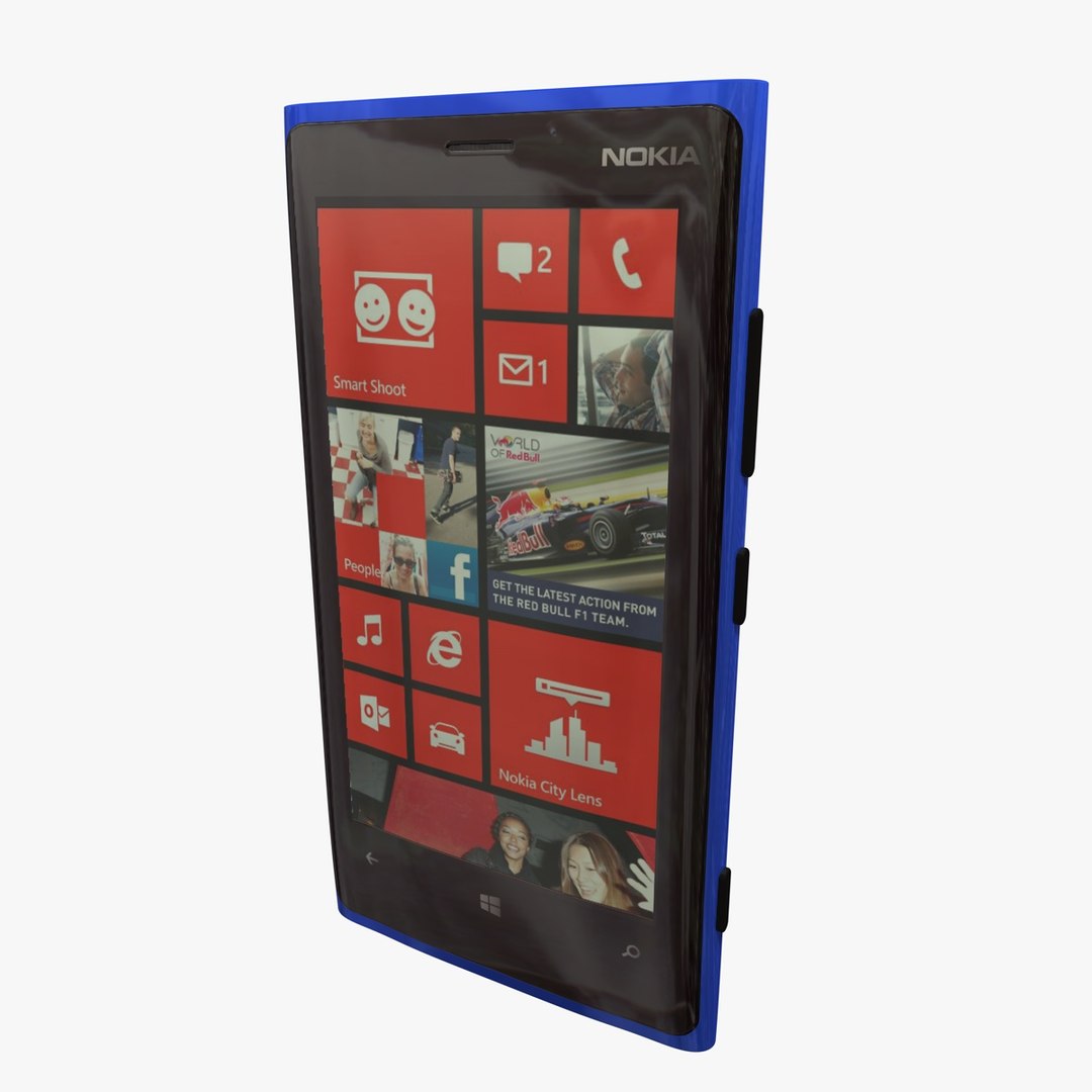 Nokia Lumia 920 Red Blue 3d Model