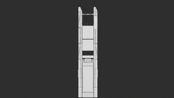 modelo 3d Rascacielos futurista de ciencia ficción PBR 09 - TurboSquid ...