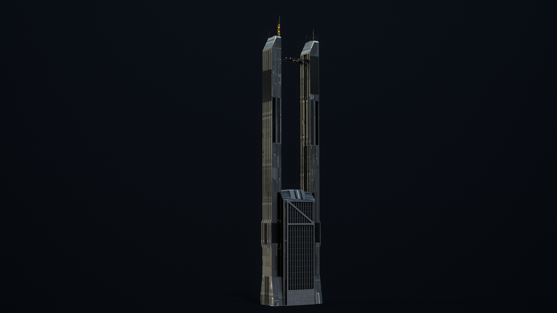 Sci-Fi Futuristic Skyscraper PBR 09 3D - TurboSquid 1791984