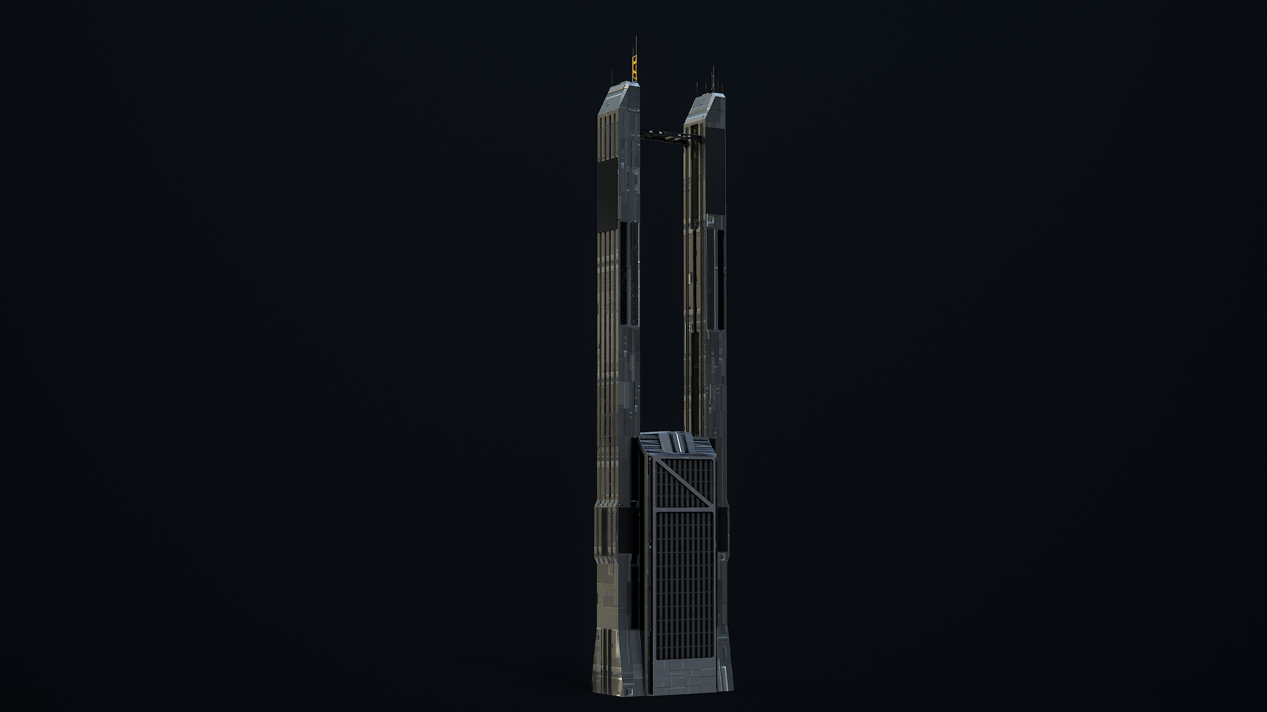 Sci-Fi Futuristic Skyscraper PBR 09 3D - TurboSquid 1791984