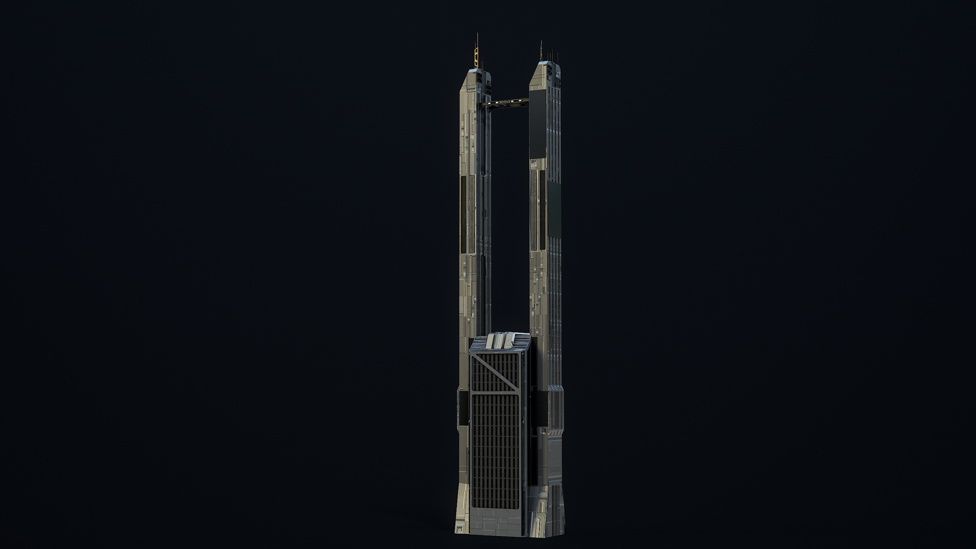 Sci-Fi Futuristic Skyscraper PBR 09 3D - TurboSquid 1791984