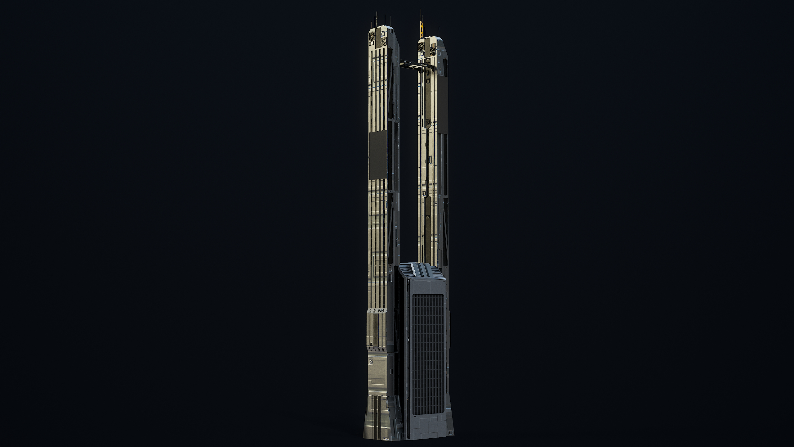 Sci-Fi Futuristic Skyscraper PBR 09 3D - TurboSquid 1791984