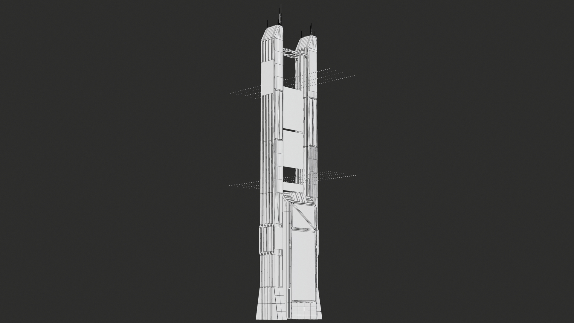 Sci-Fi Futuristic Skyscraper PBR 09 3D - TurboSquid 1791984