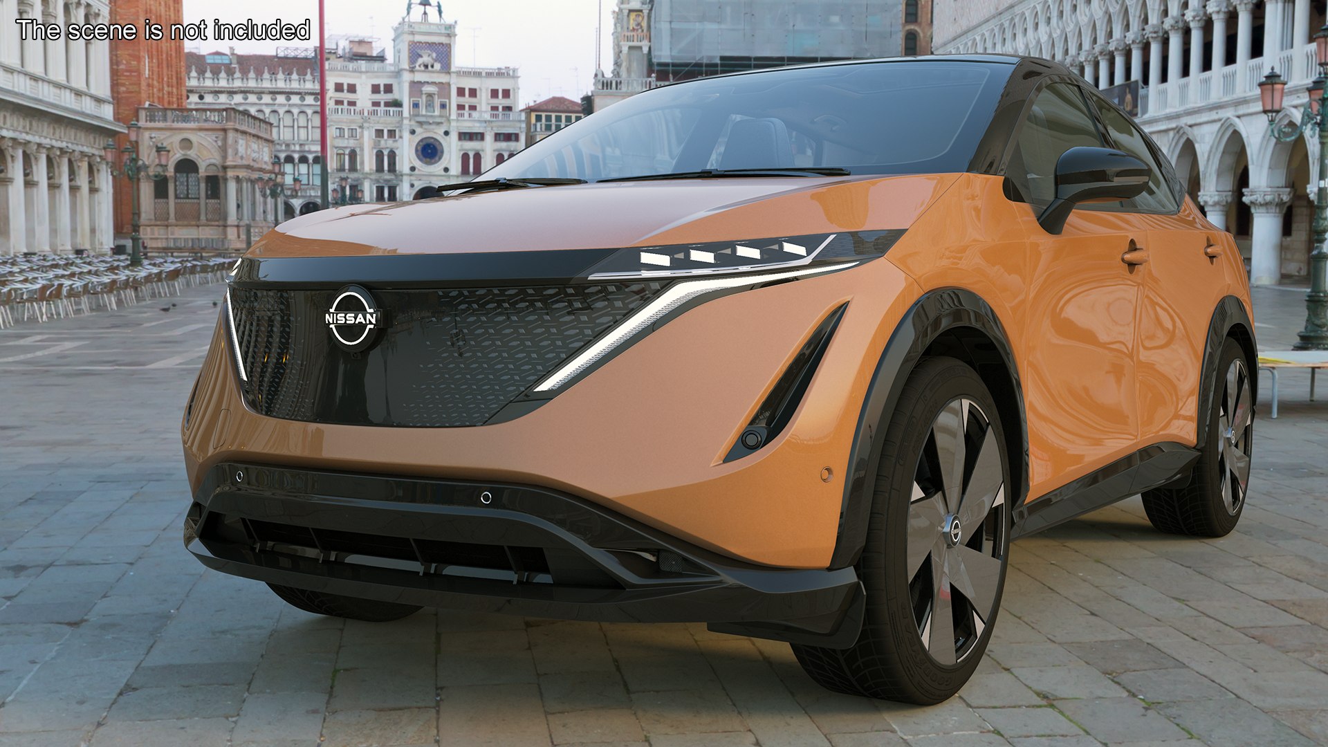 3D Nissan Ariya Lights On Rigged For Cinema 4D - TurboSquid 2300687