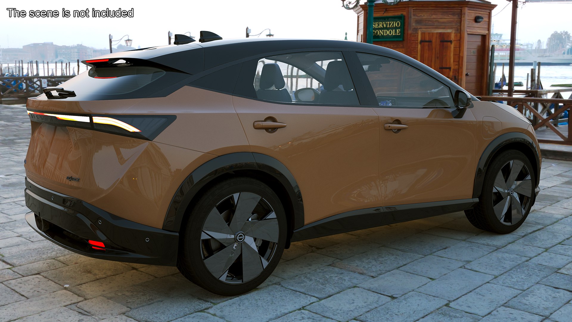 3D Nissan Ariya Lights On Rigged For Cinema 4D - TurboSquid 2300687