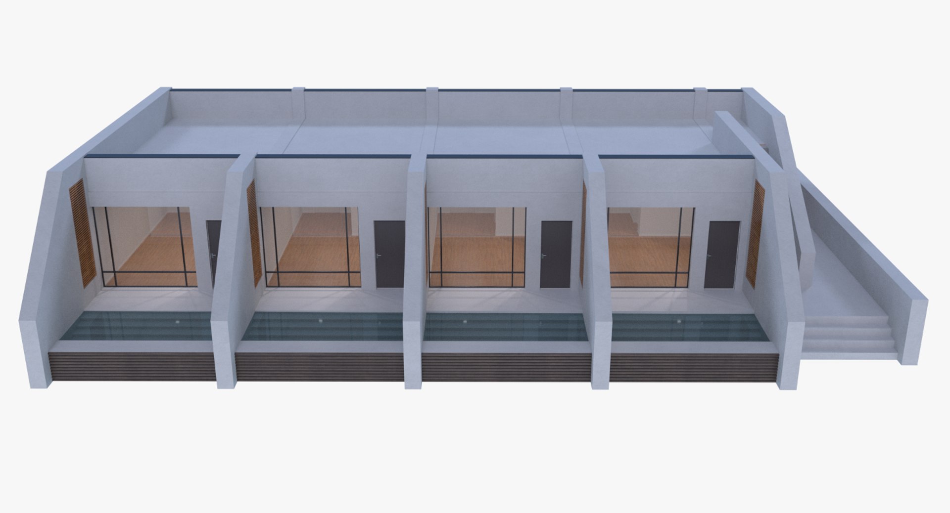 3d Model Modern Resort Building Interior