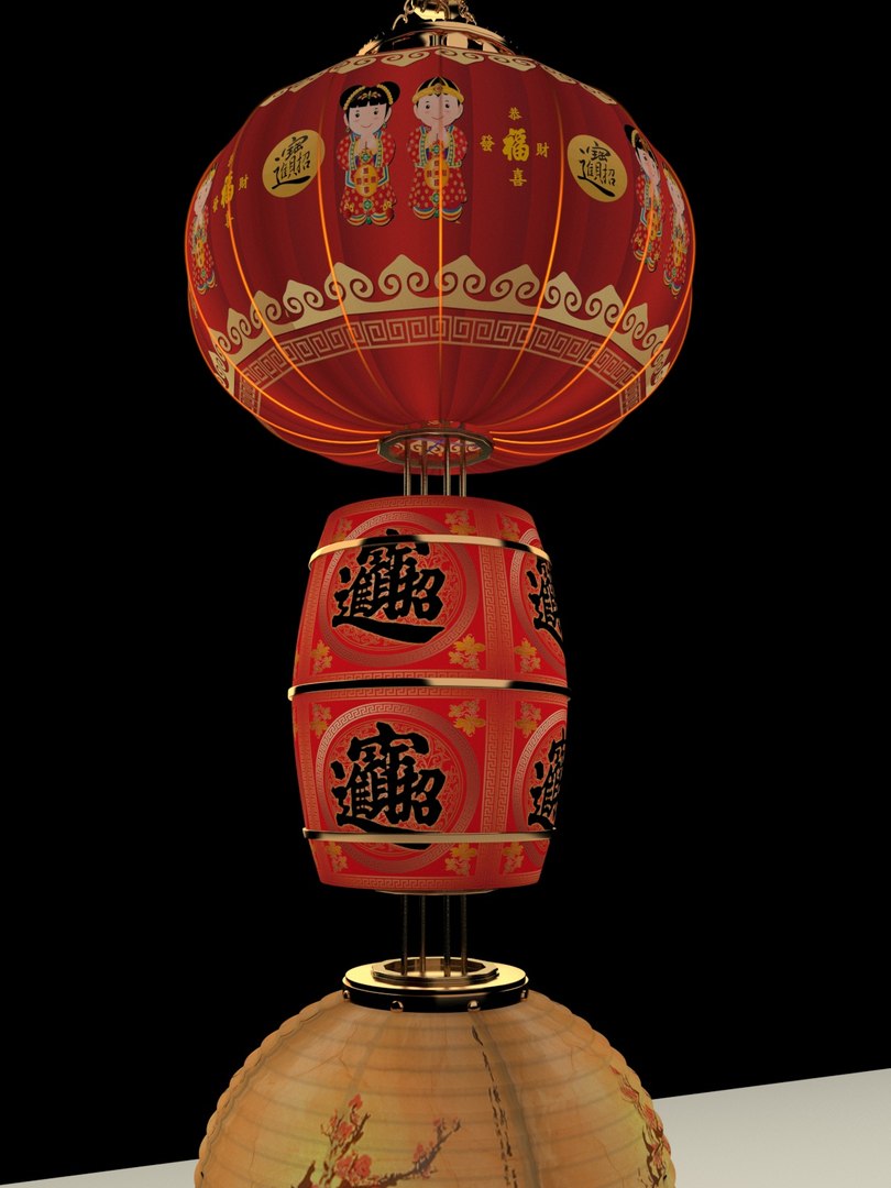 Chinese Red Lantern 3D Model - TurboSquid 1590832