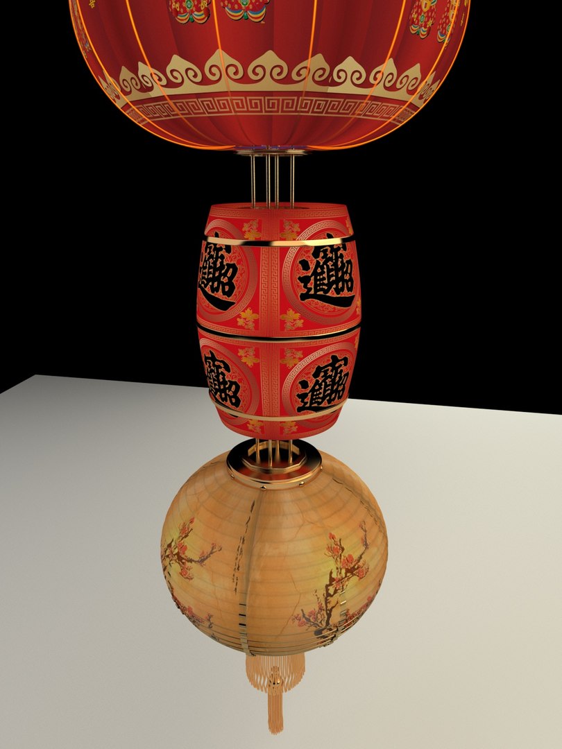 Chinese Red Lantern 3D Model - TurboSquid 1590832