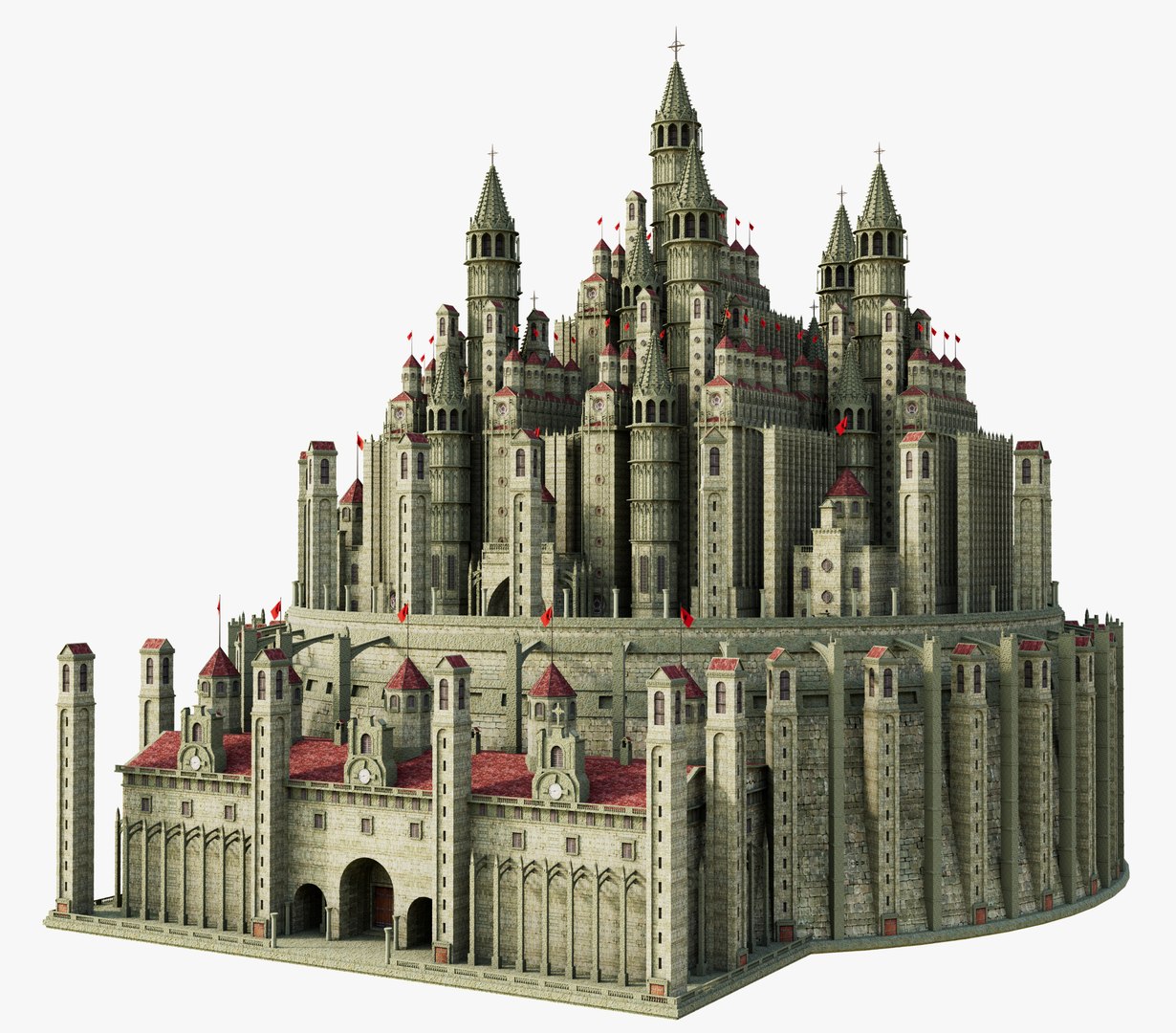 3D Big Castle V8 Model - TurboSquid 2222270