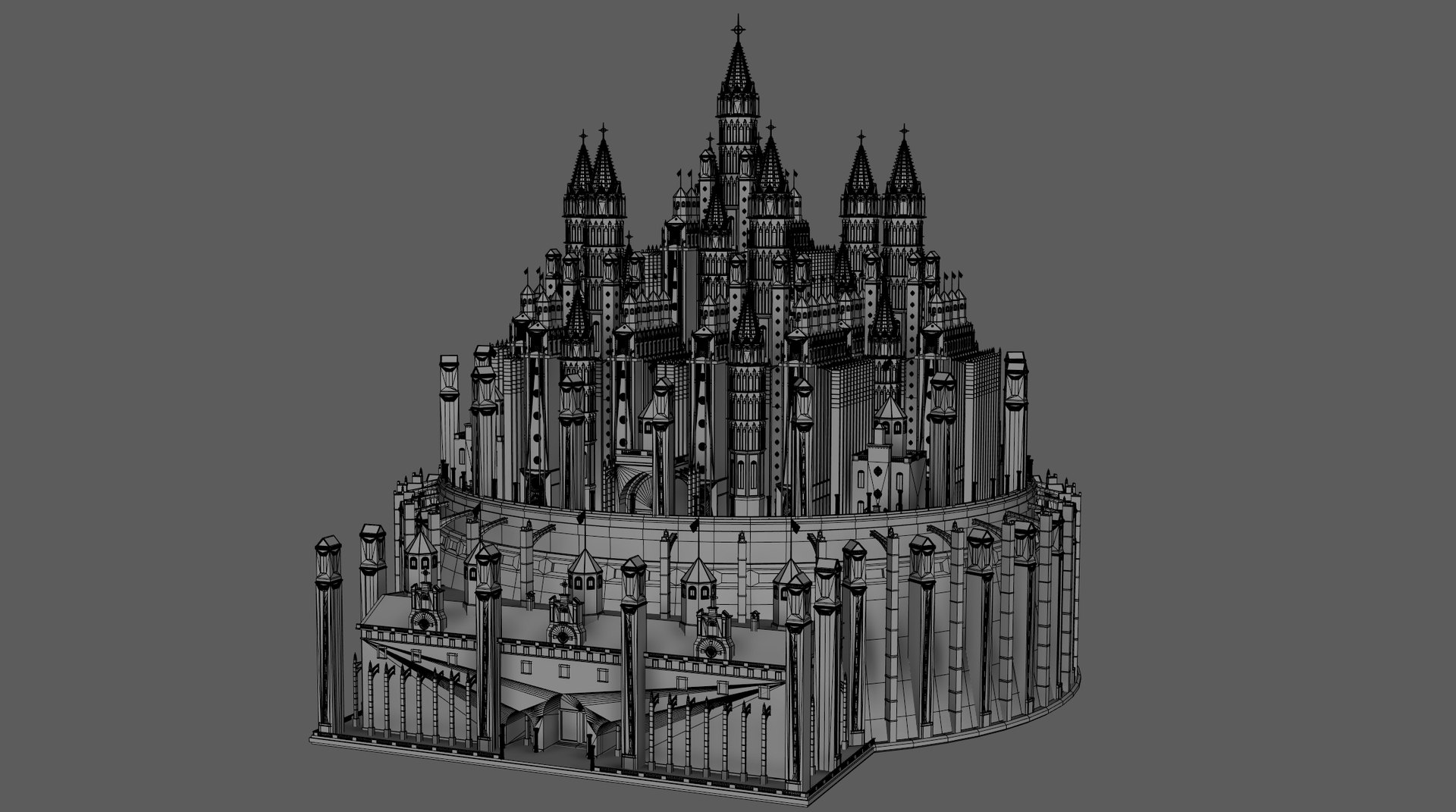 3D Big Castle V8 Model - TurboSquid 2222270