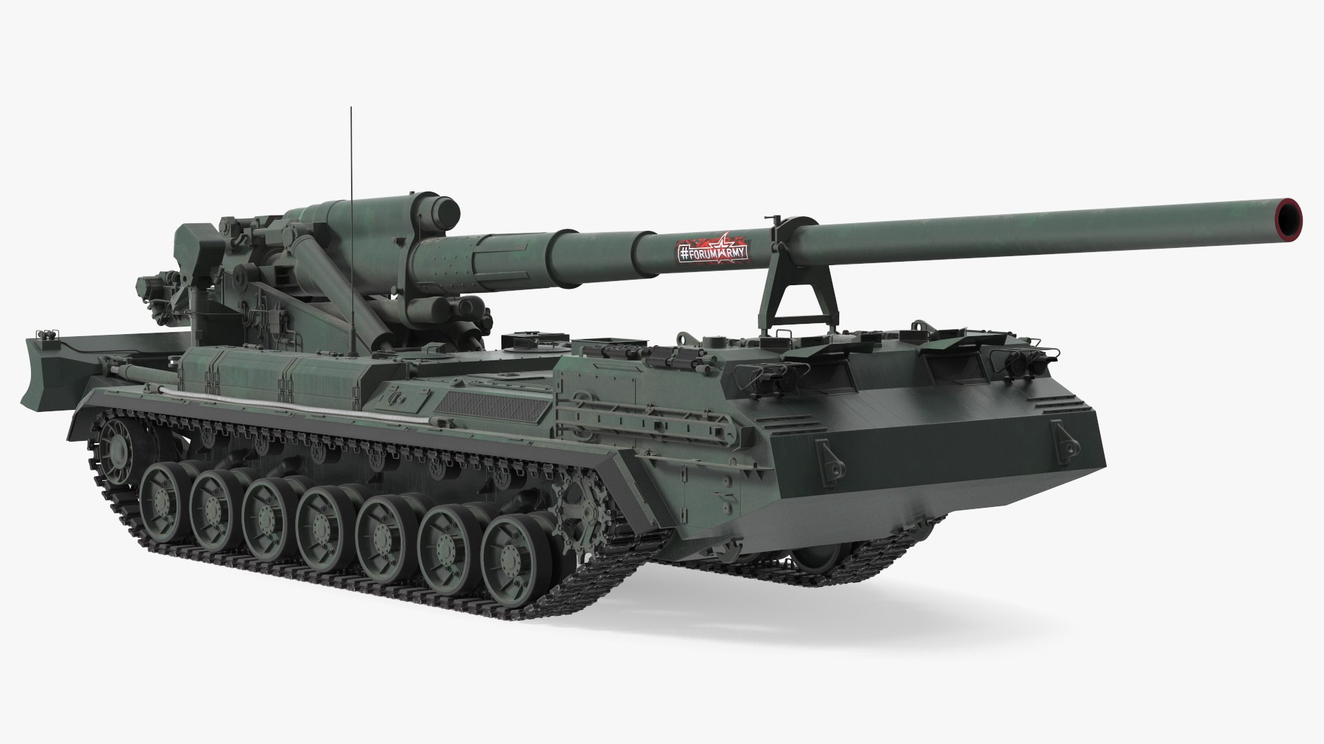 3D 2S7 Pion Self Propelled Heavy Artillery Clean Rigged model ...