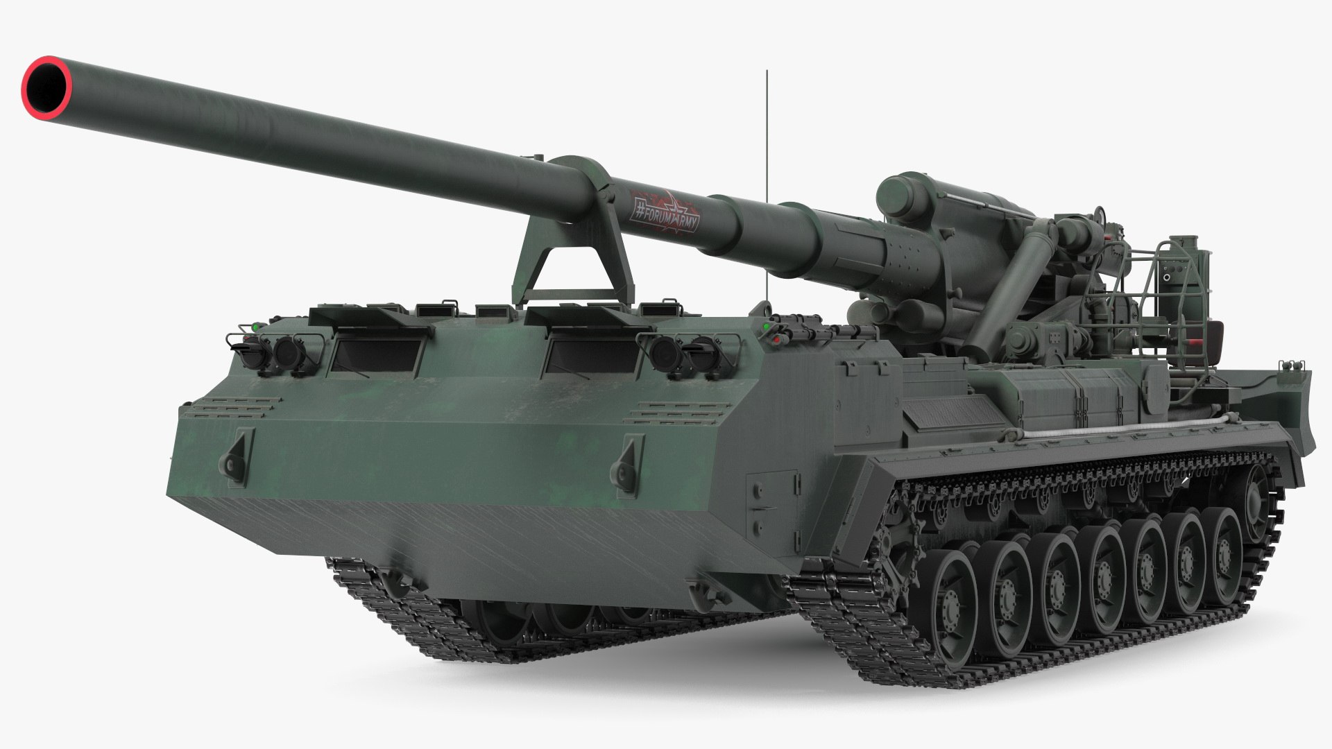 3D 2S7 Pion Self Propelled Heavy Artillery Clean Rigged Model ...