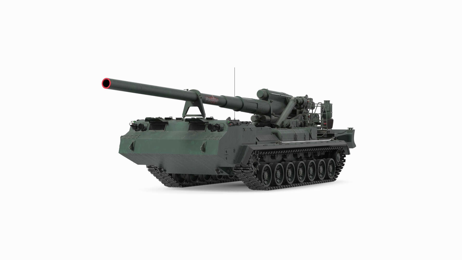 3D 2S7 Pion Self Propelled Heavy Artillery Clean Rigged model ...