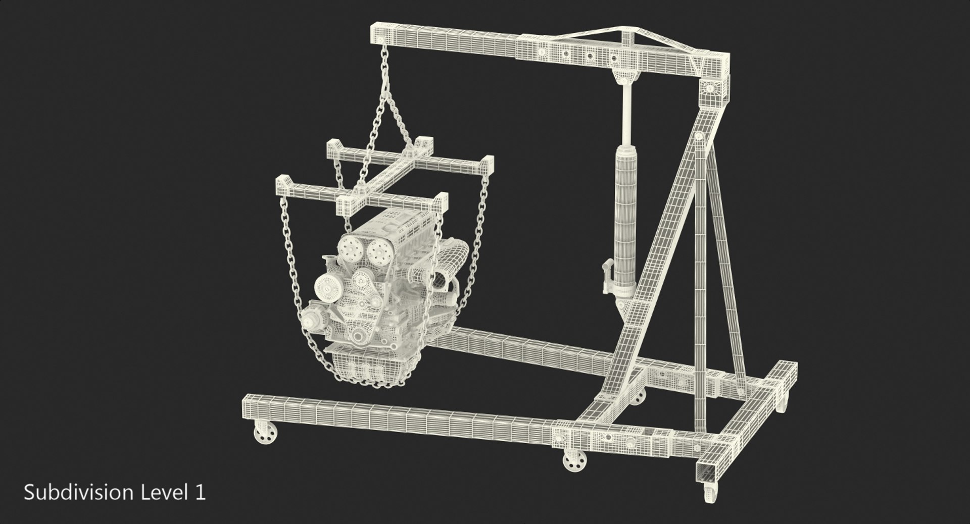 Shop crane engine 3D model - TurboSquid 1289084