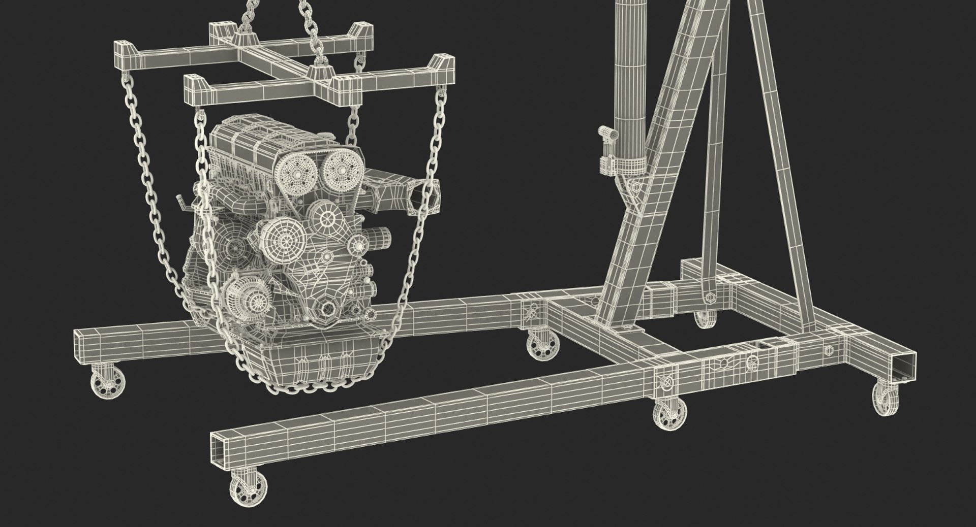 Shop Crane Engine 3D Model - TurboSquid 1289084