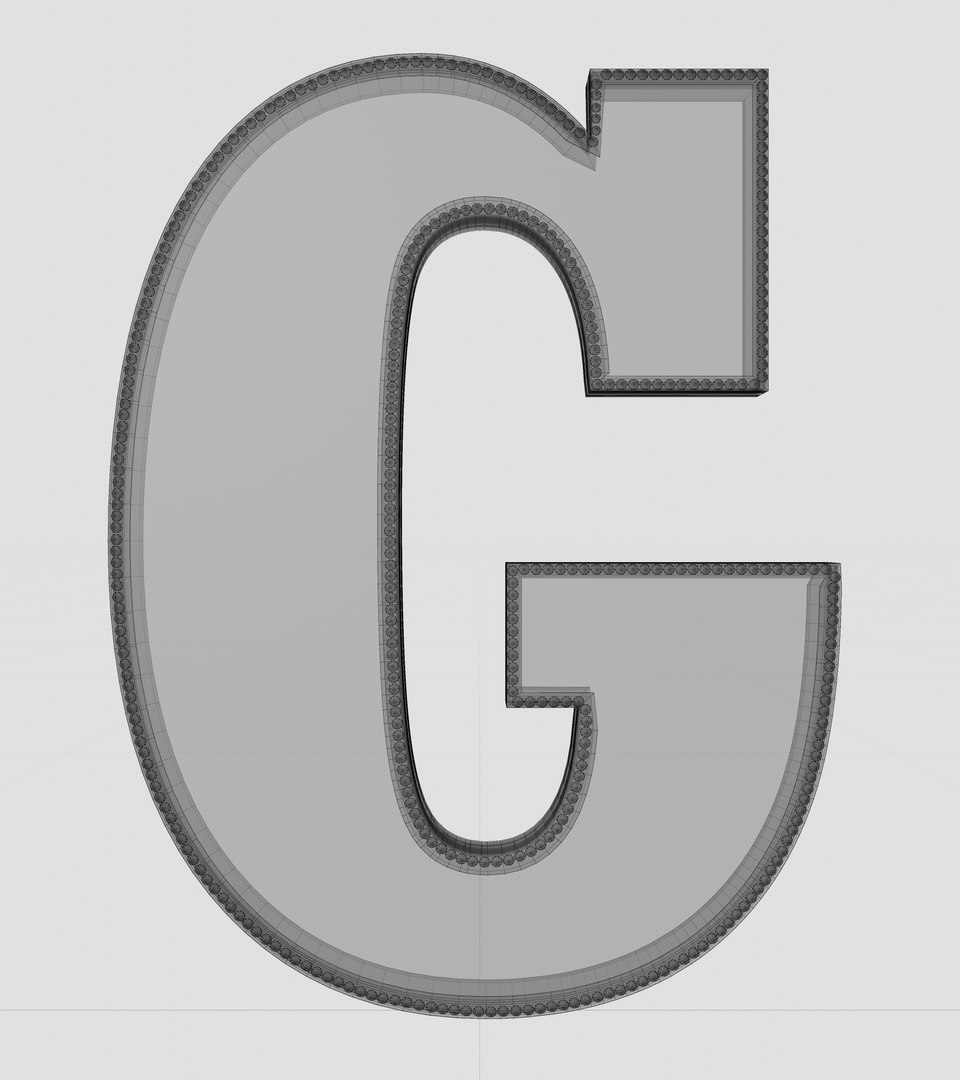 3D Solar Panel Letter - G Model - TurboSquid 2242052