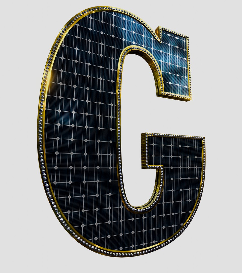 3D Solar Panel Letter - G Model - TurboSquid 2242052