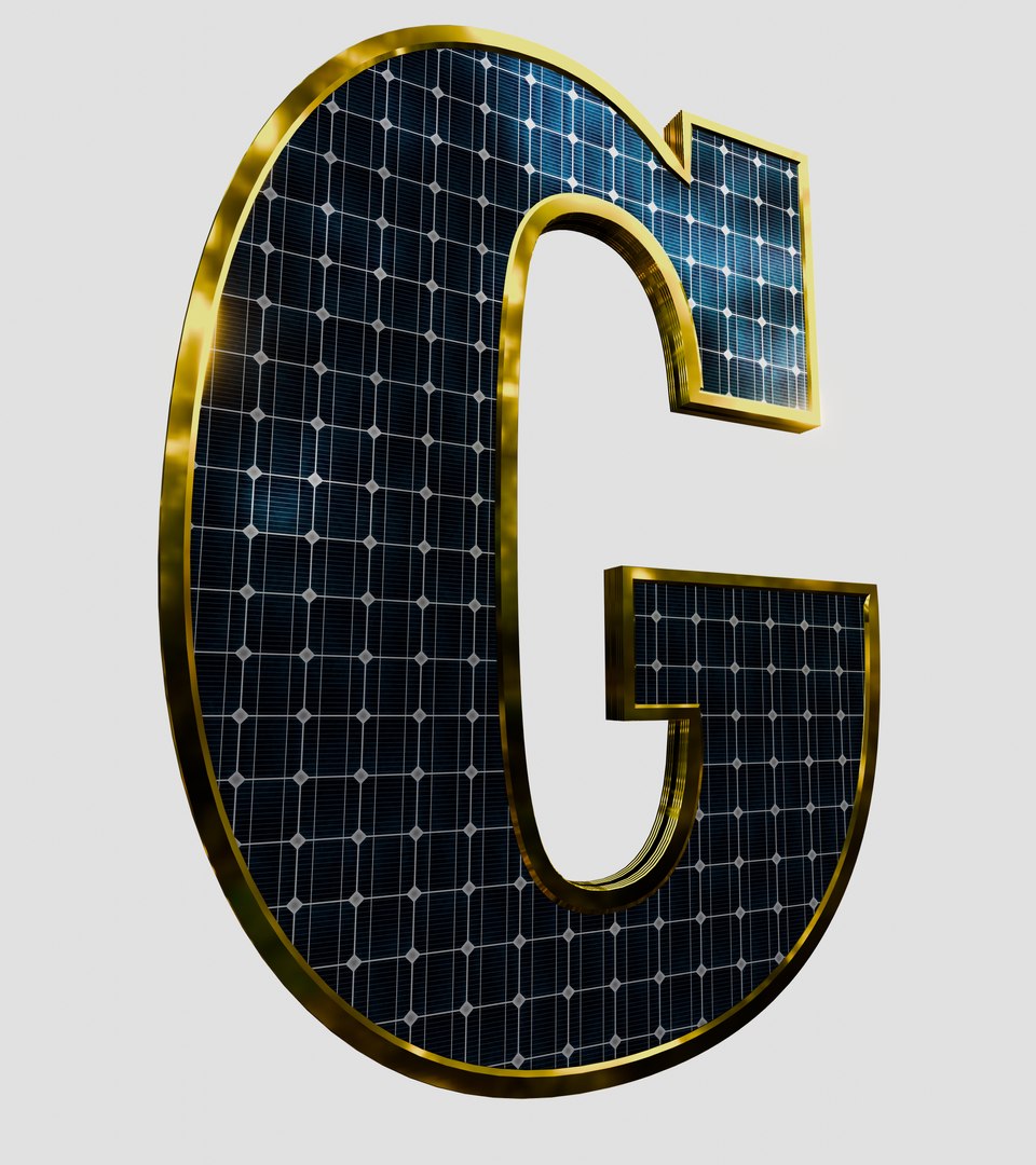 3D Solar Panel Letter - G Model - TurboSquid 2242052