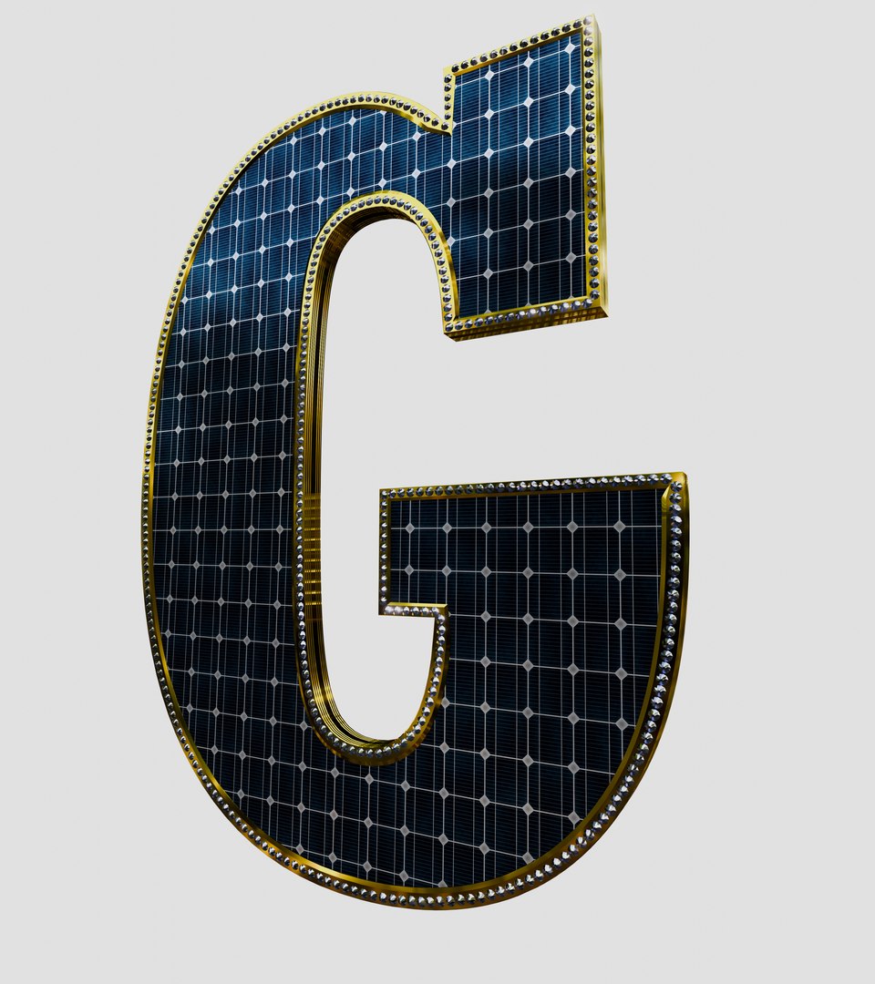 3D Solar Panel Letter - G Model - TurboSquid 2242052