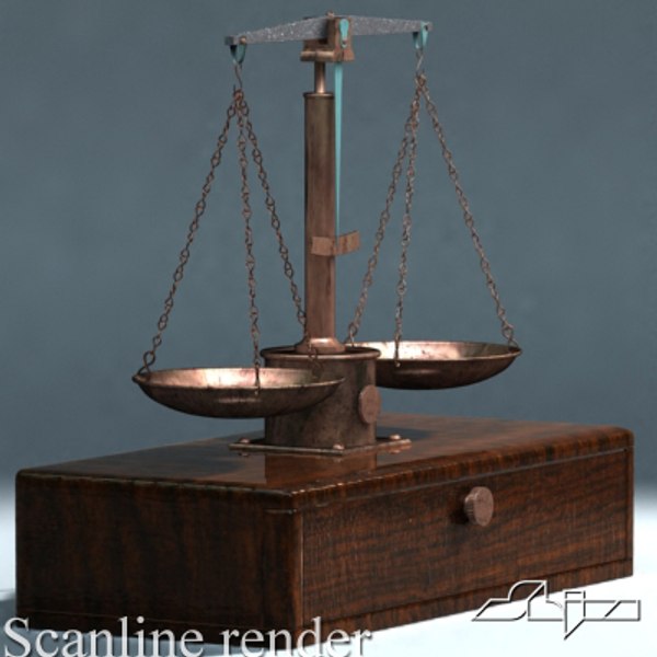 3d model of scales v-ray mentalray