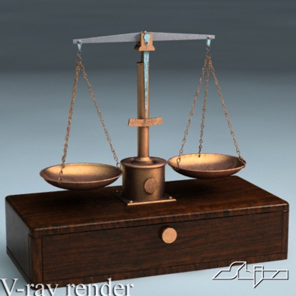 3d model of scales v-ray mentalray