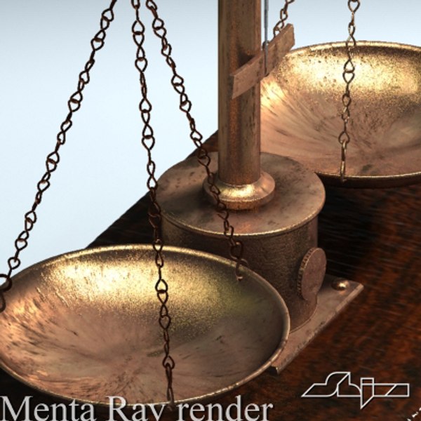 3d model of scales v-ray mentalray