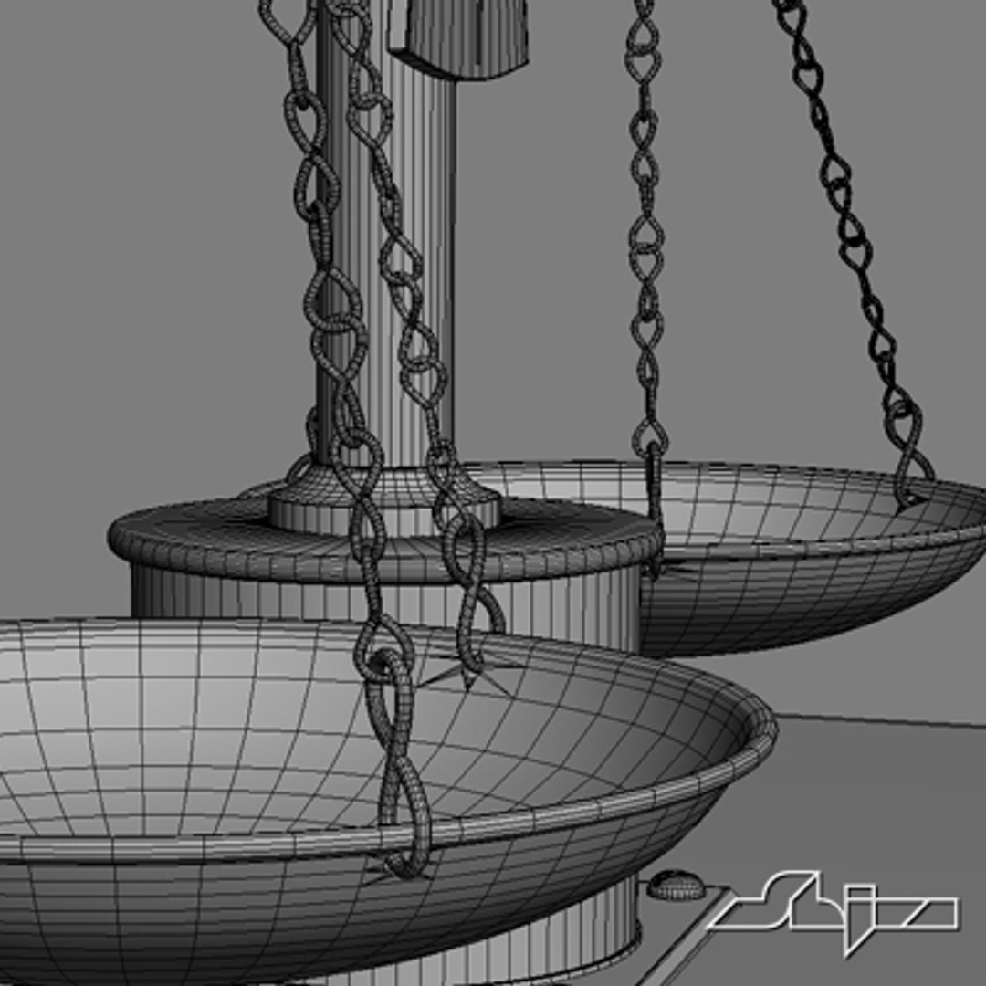 3d Model Of Scales V-ray Mentalray