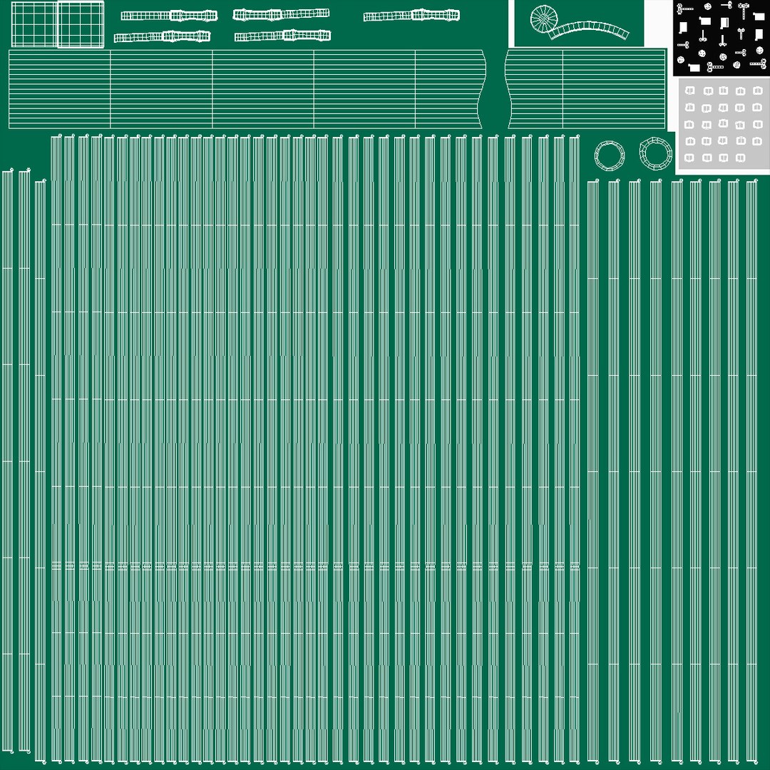 Mesh Fence Green 3D model - TurboSquid 1947450
