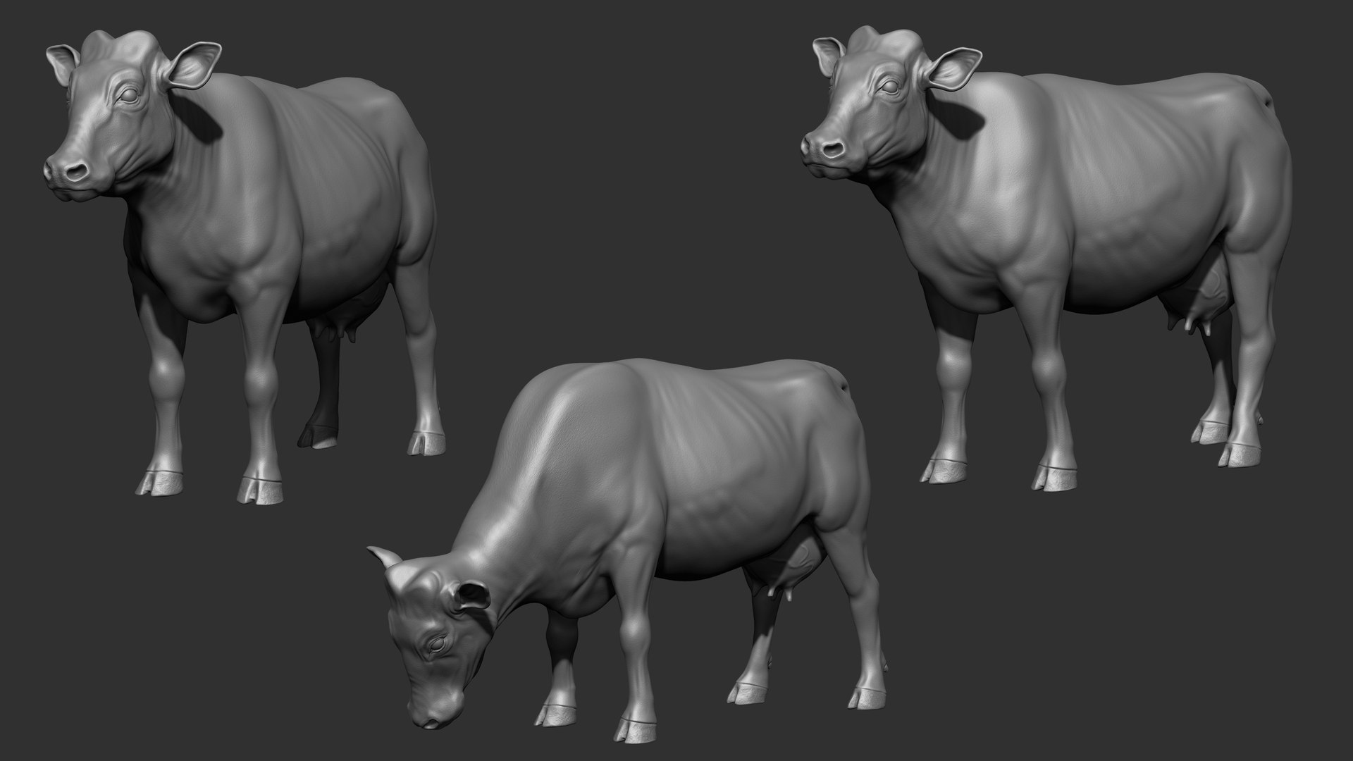 3D COW - TurboSquid 1785084