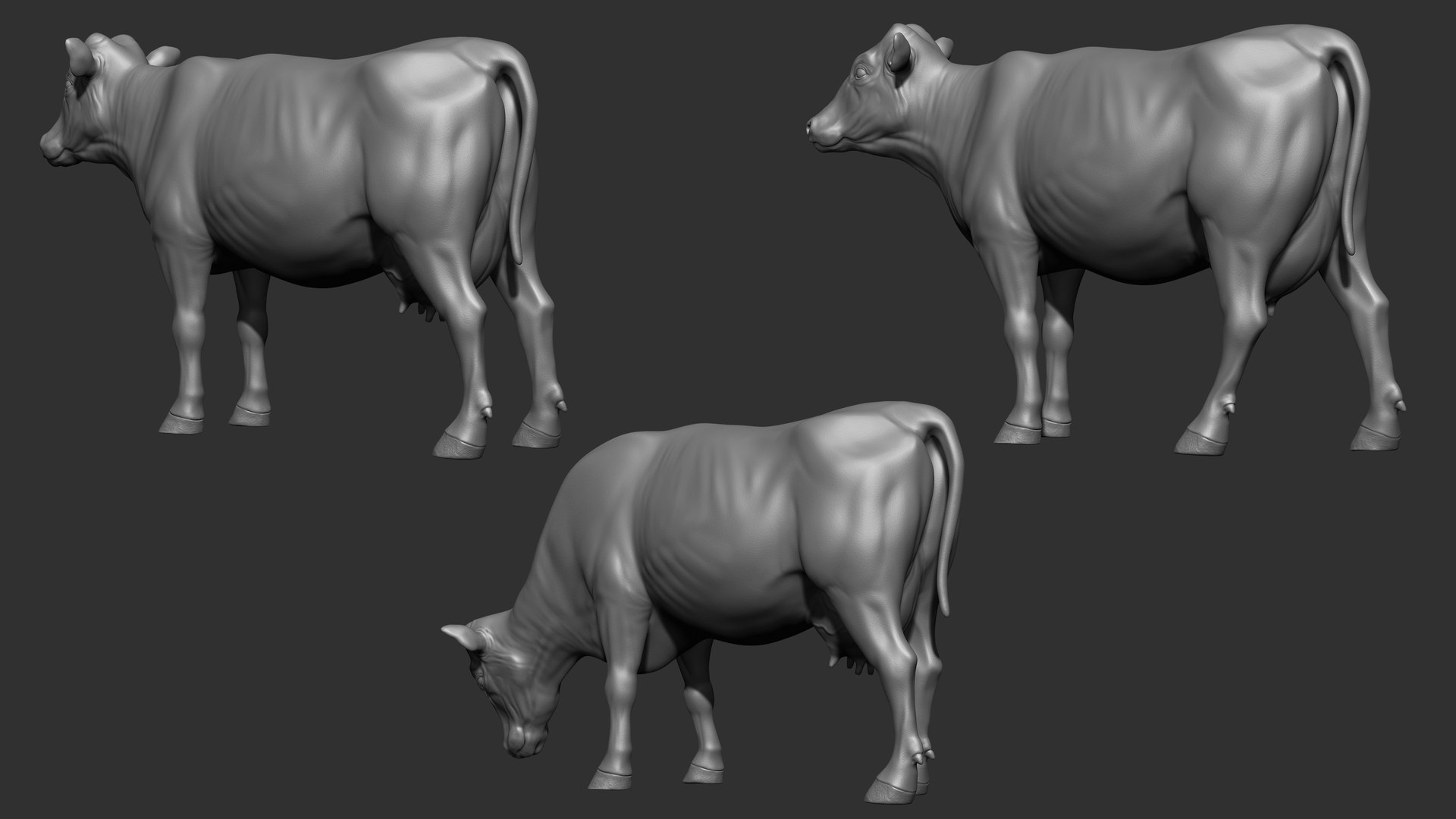 3D COW - TurboSquid 1785084