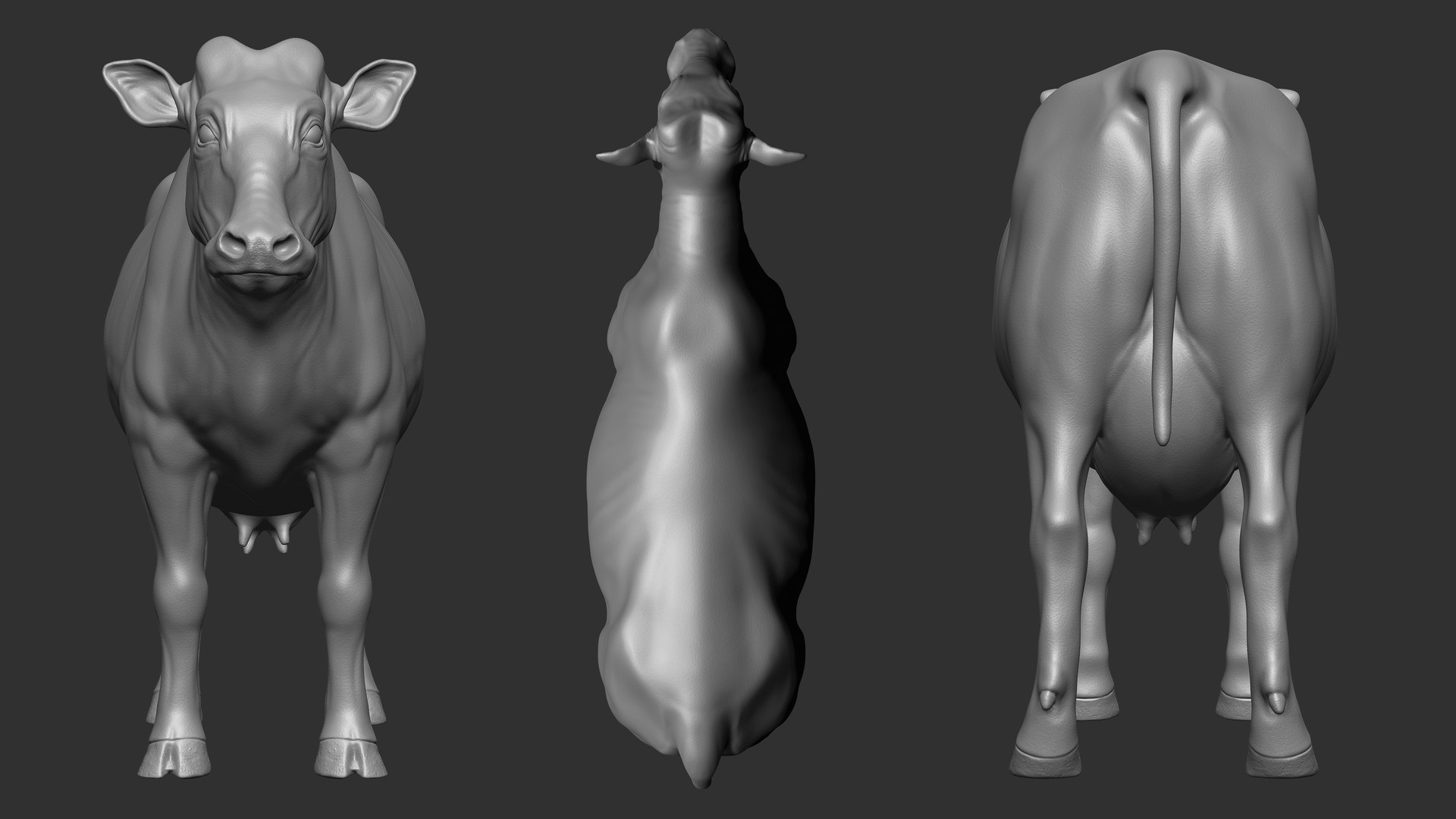 3D COW - TurboSquid 1785084