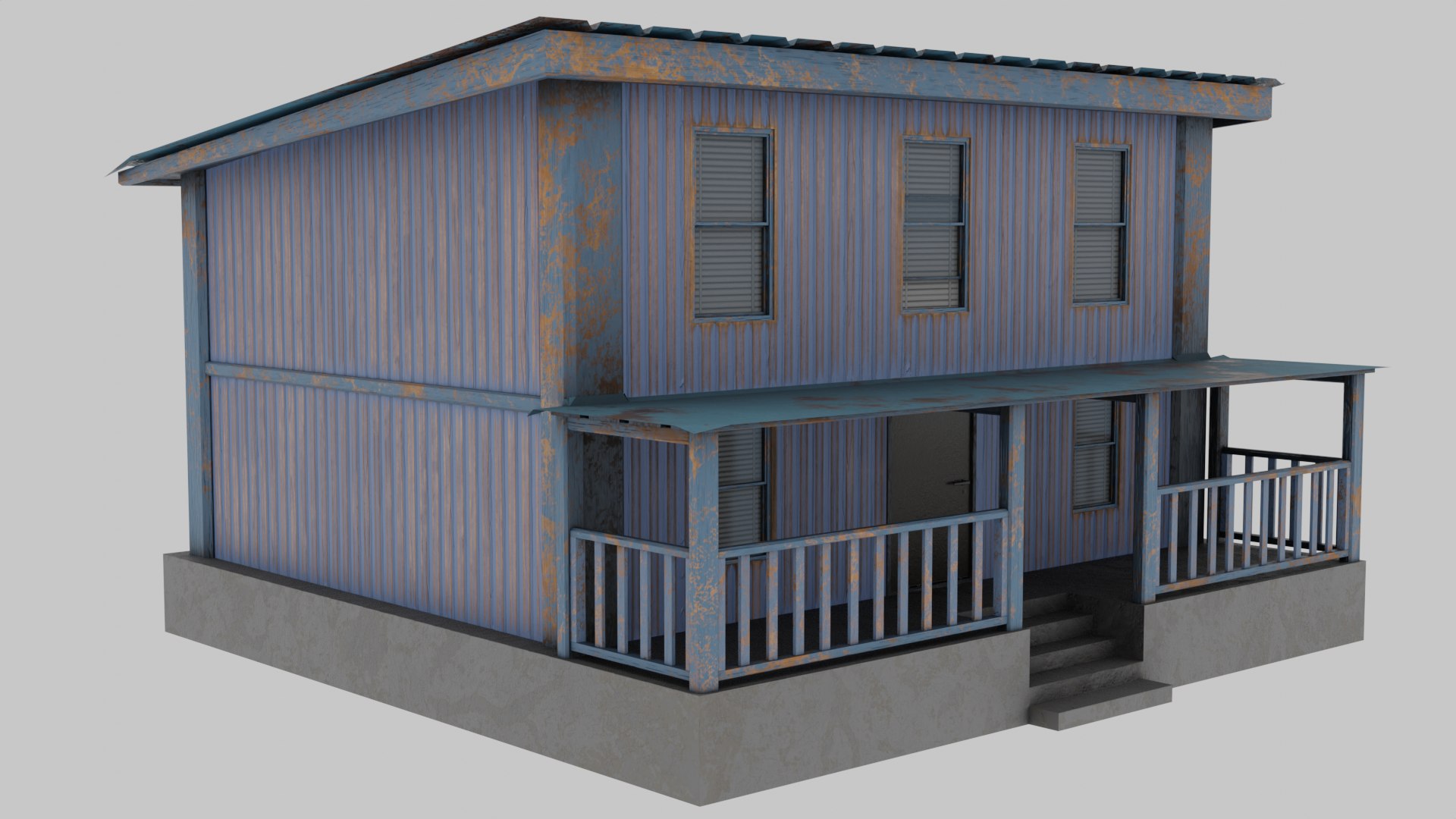 3D Model House With Canopy Only Exterior Models Low-poly - TurboSquid ...