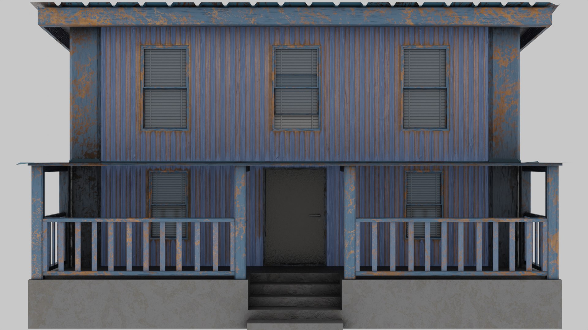 3D Model House With Canopy Only Exterior Models Low-poly - TurboSquid ...